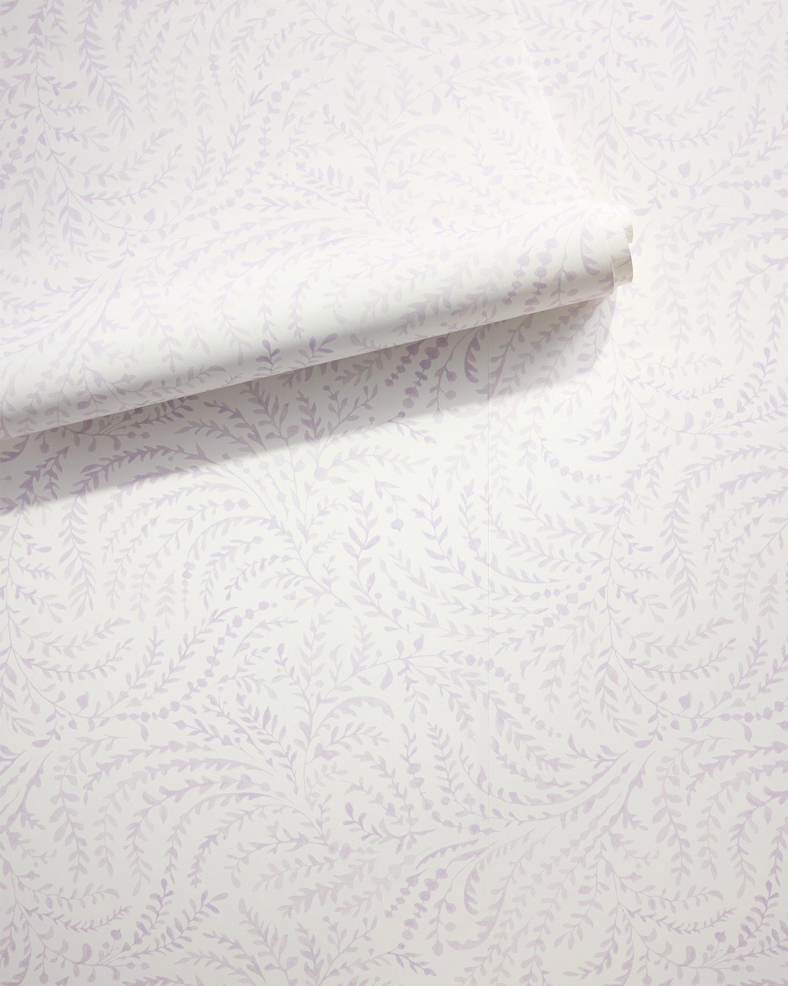 Priano Wallpaper in Lavender/White