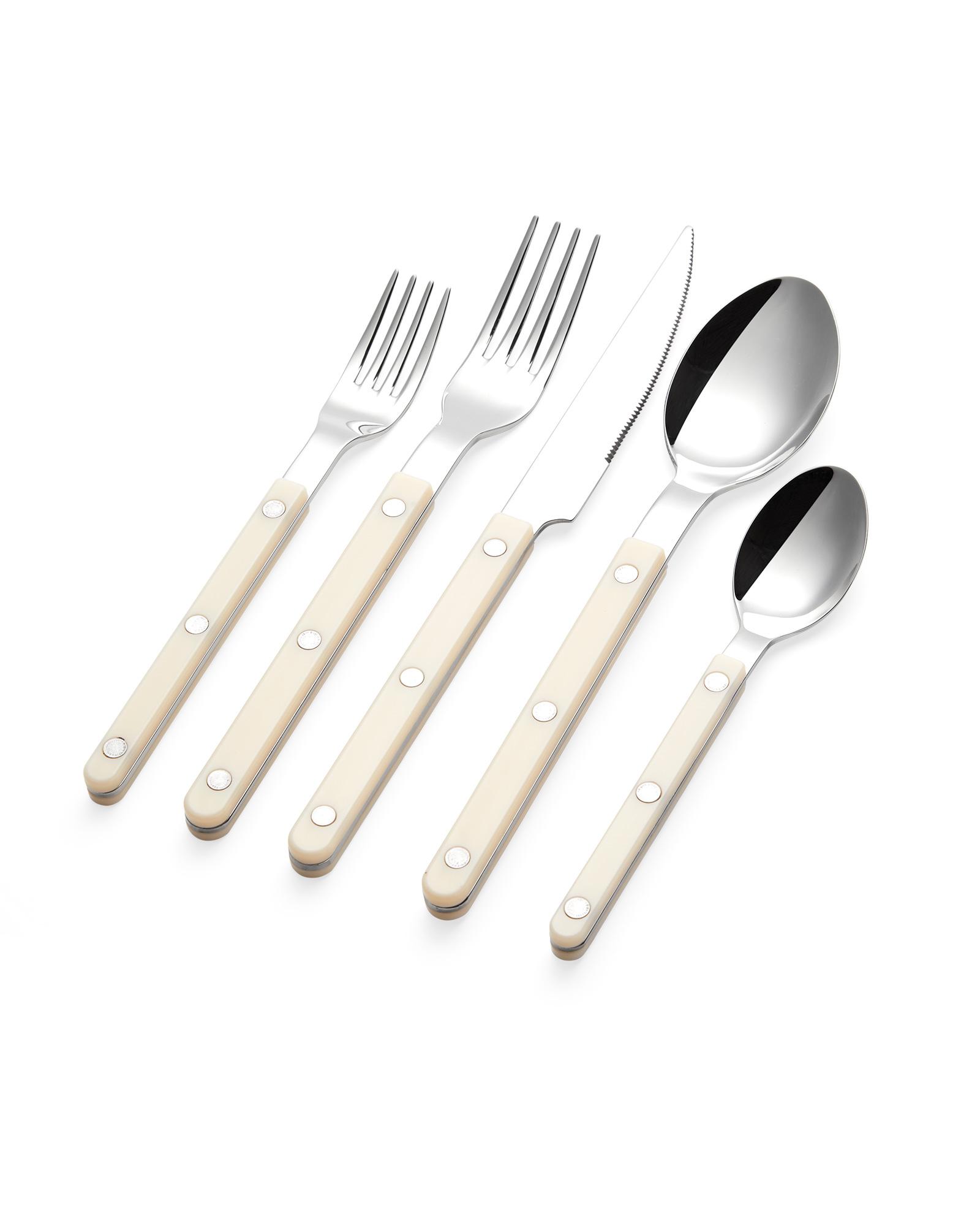 1172906-Tabletop-Flatware-Sabre-Bistrot-5-Piece-Place-Setting-Set-Ivory ...