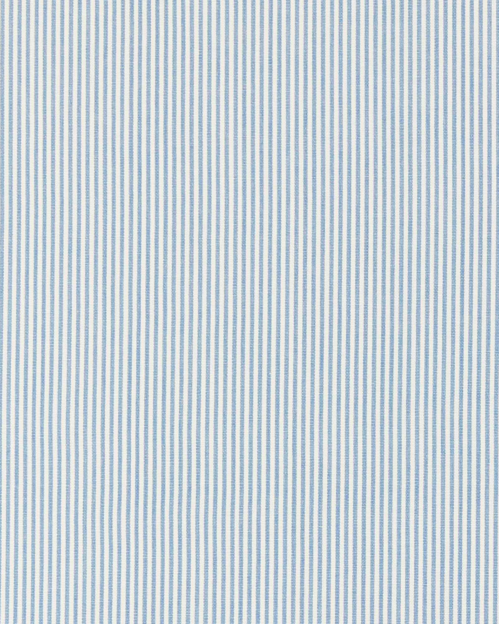 Cotton Pinstripe Fabric Swatch - Coastal Blue