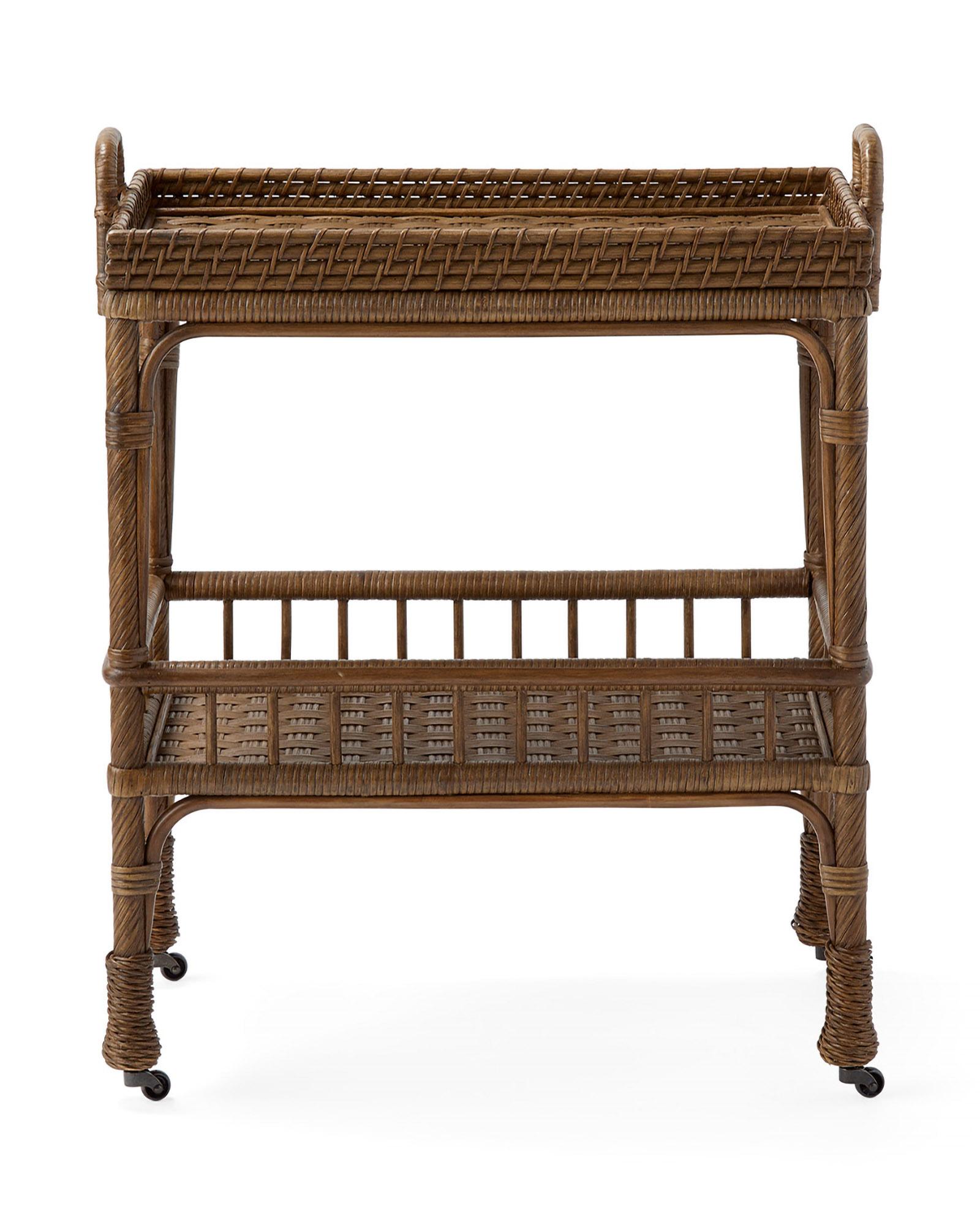 South Seas Rattan Side Cart