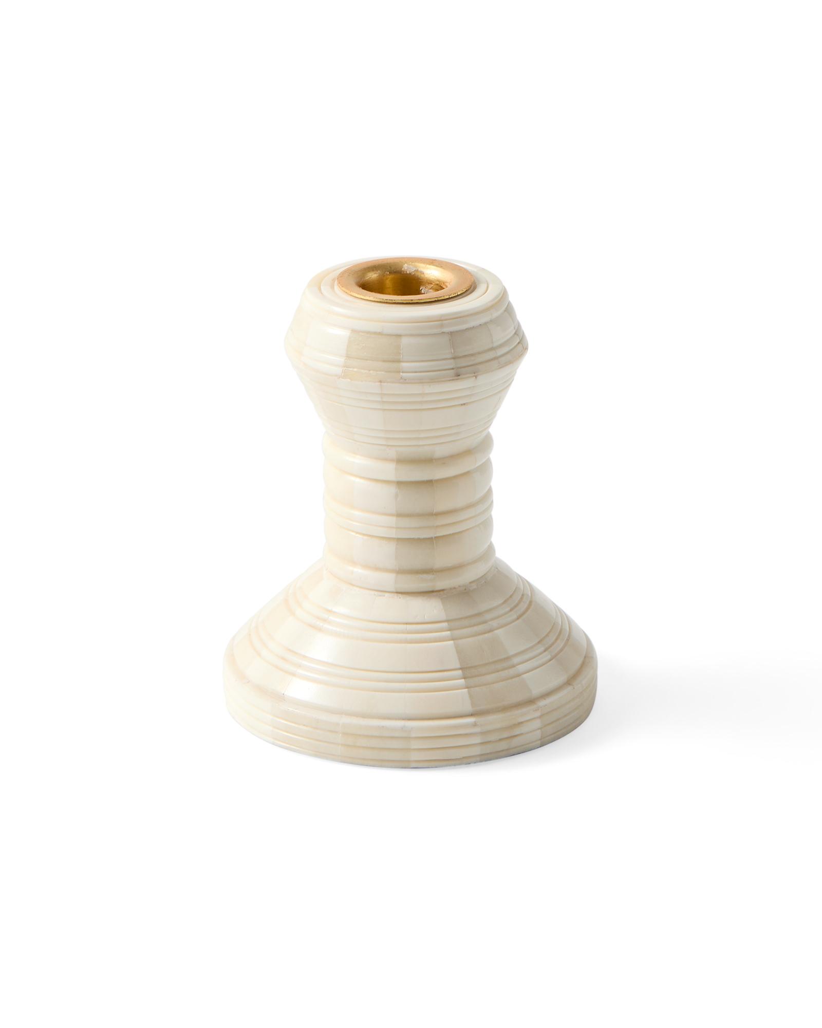 Reed Bone Taper Candle Holder