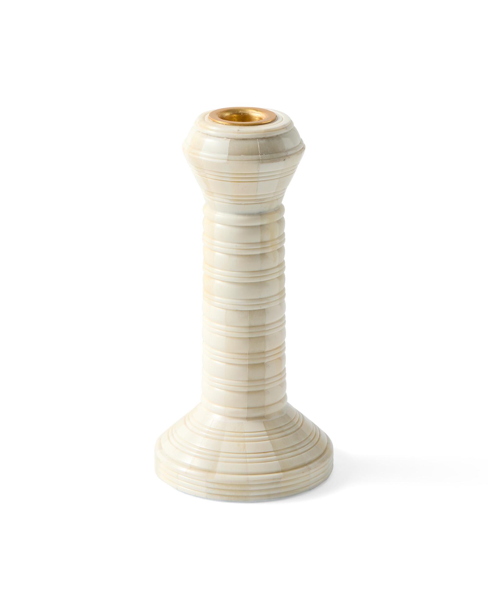 Reed Bone Taper Candle Holder