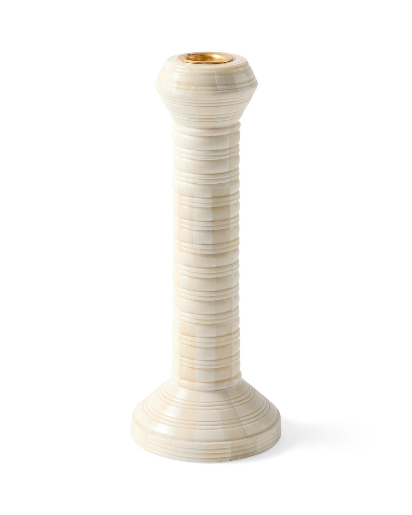 Reed Bone Taper Candle Holder