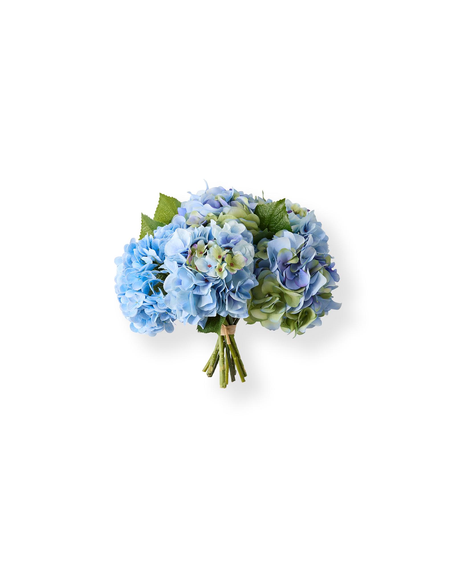 Faux Blue Hydrangea Bouquet in Blue