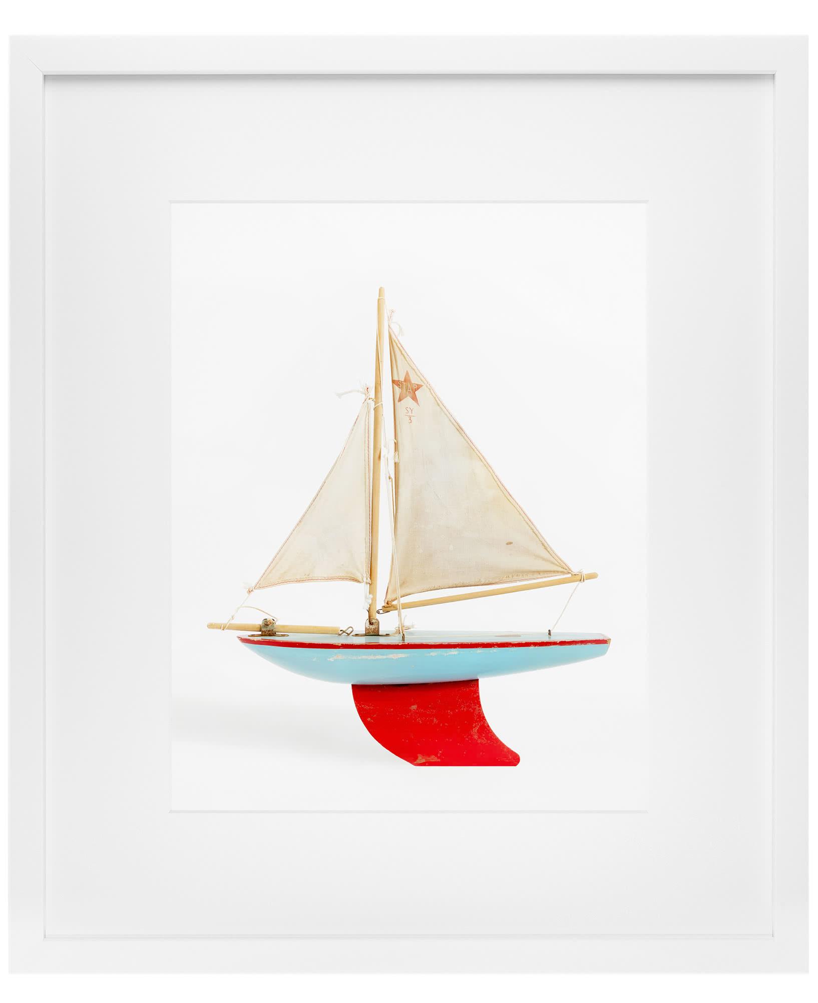 "Red and Blue Boat" by Leslee Mitchell