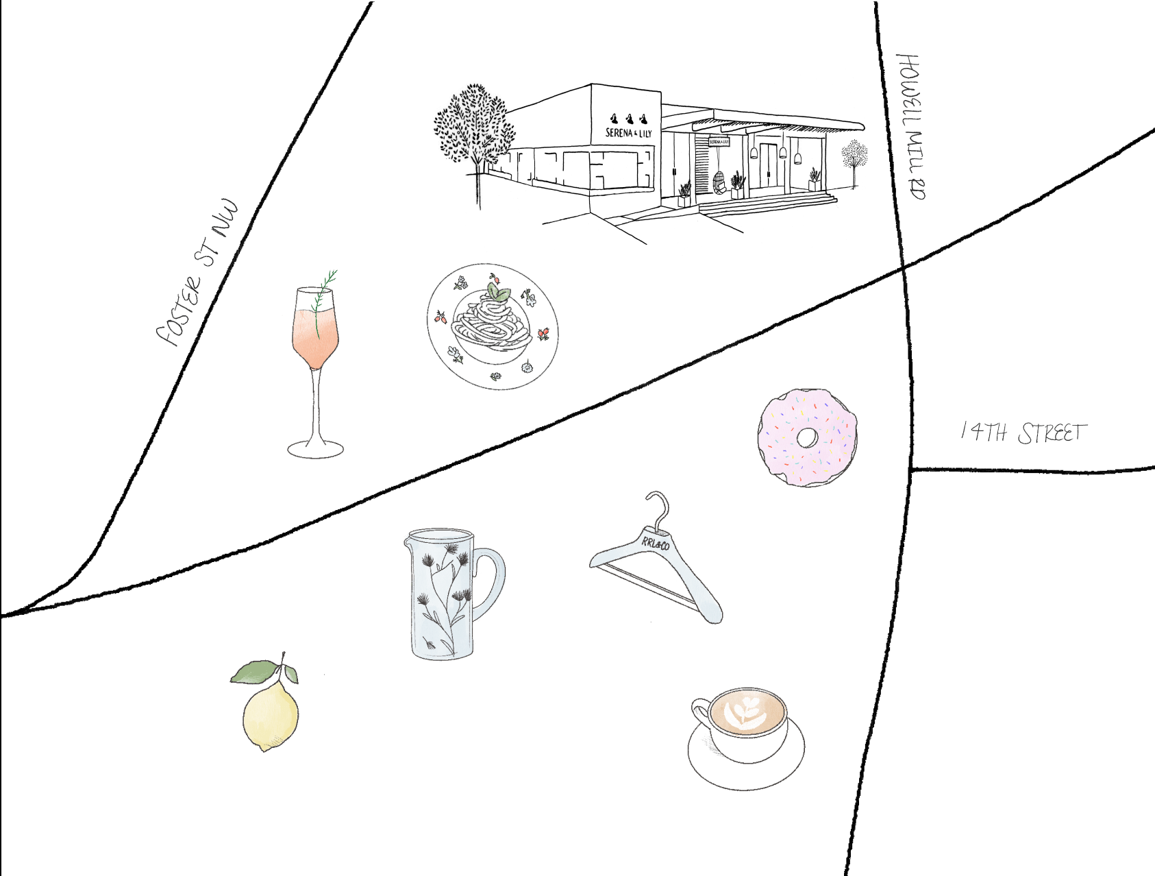 Atlanta map illustration