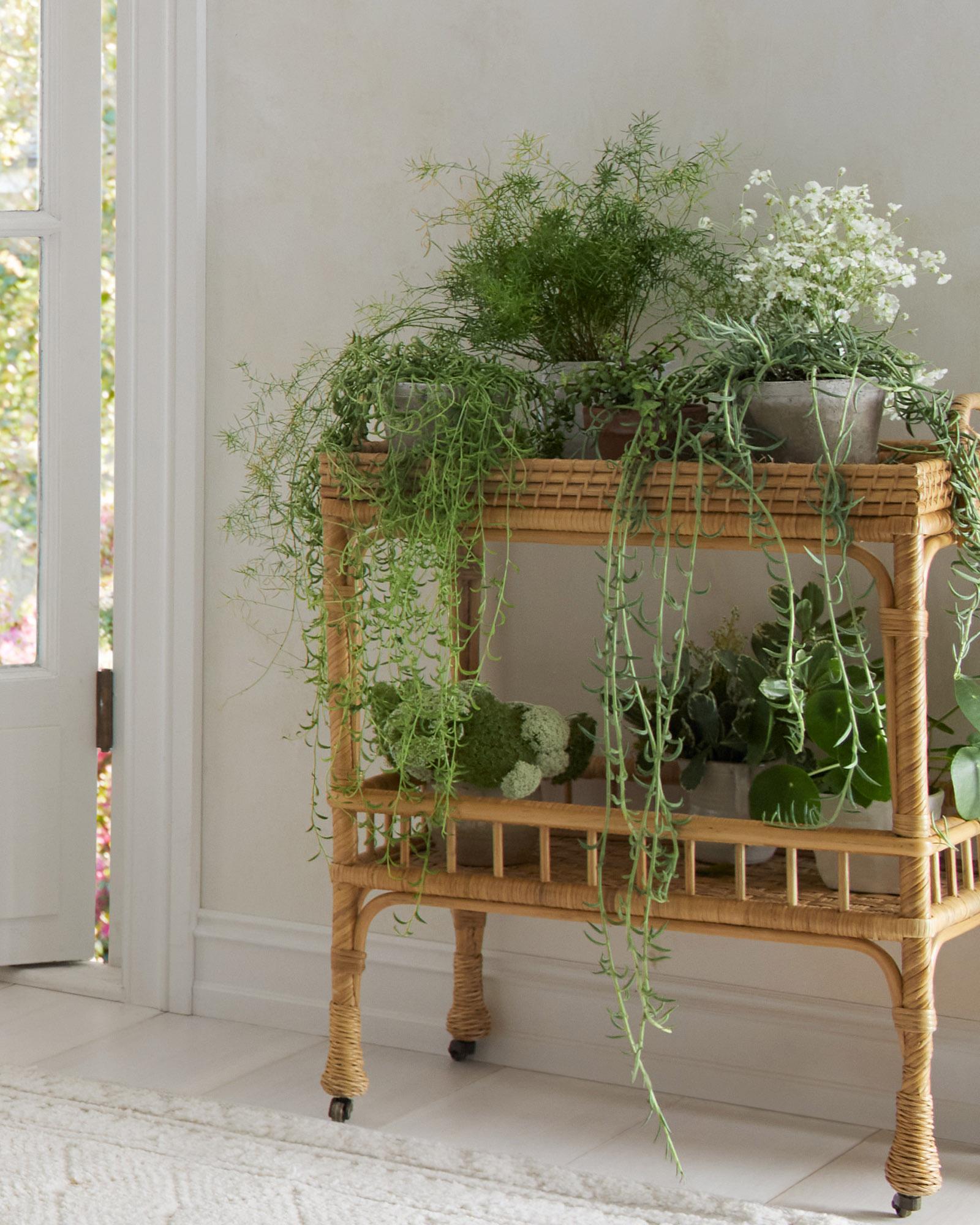 South Seas Rattan Side Cart | Serena and Lily