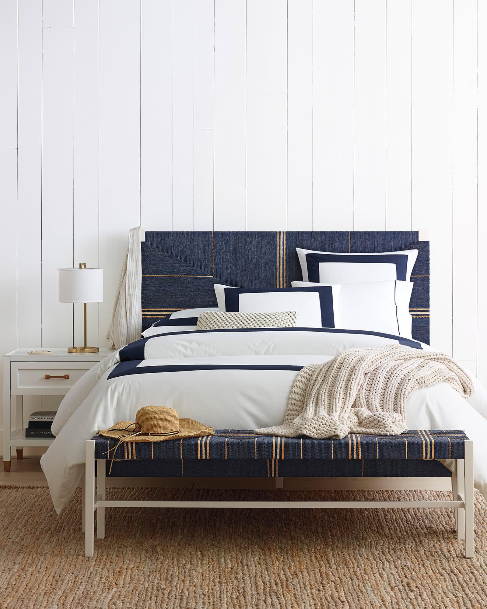 Beach Club Border Percale Sham | Serena and Lily