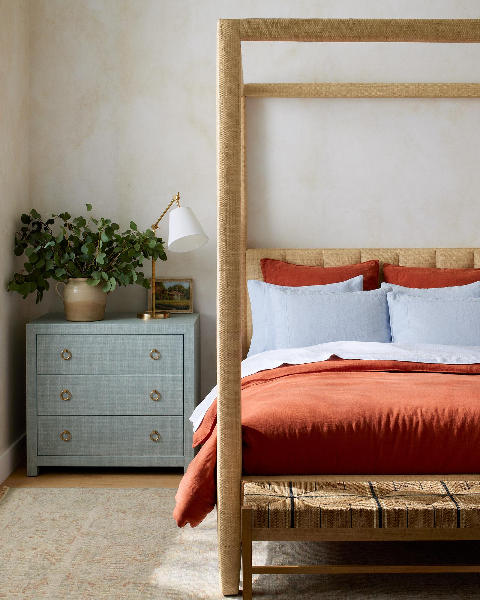 Franklin Four Poster Bed - Natural Raffia | Serena and Lily