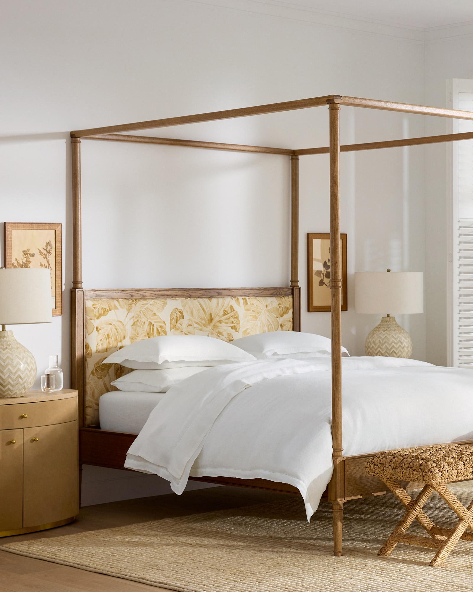 Bedroom-Neutral-Four-Poster-Bed-Bridgeway-White-Portofino-Linen-Bedding ...