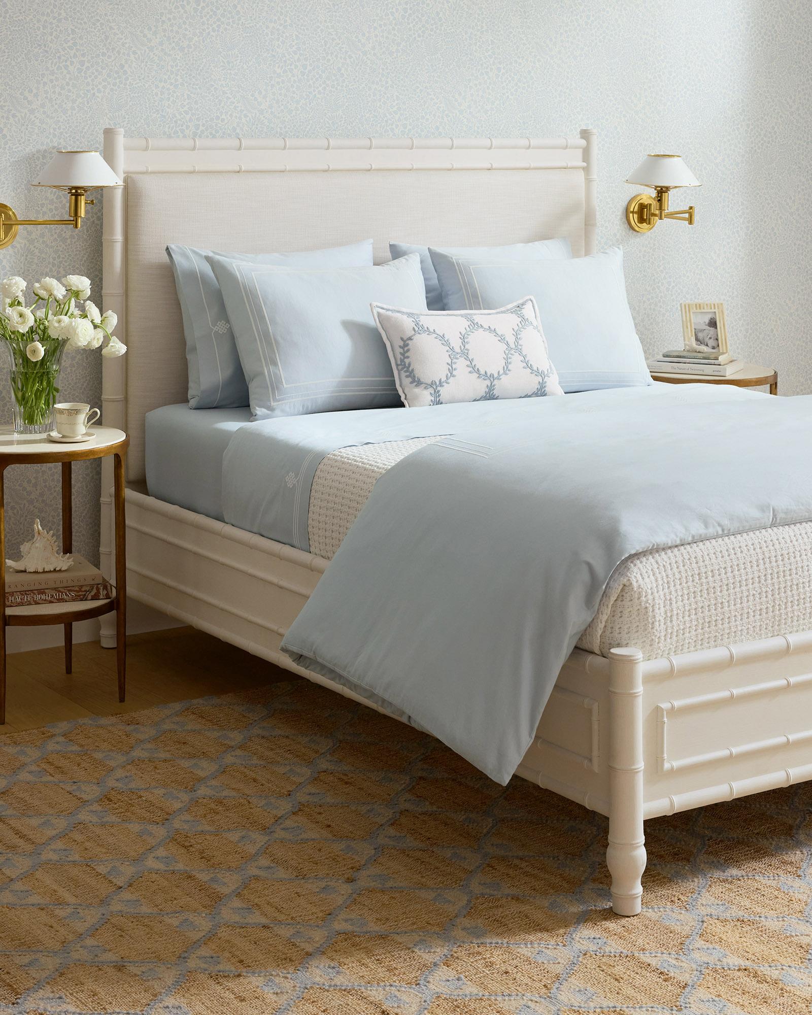 Bedroom-White-Bed-Ravello-Bamboo-Sky-Blue-Soho-Sateen-Bedding-brand ...
