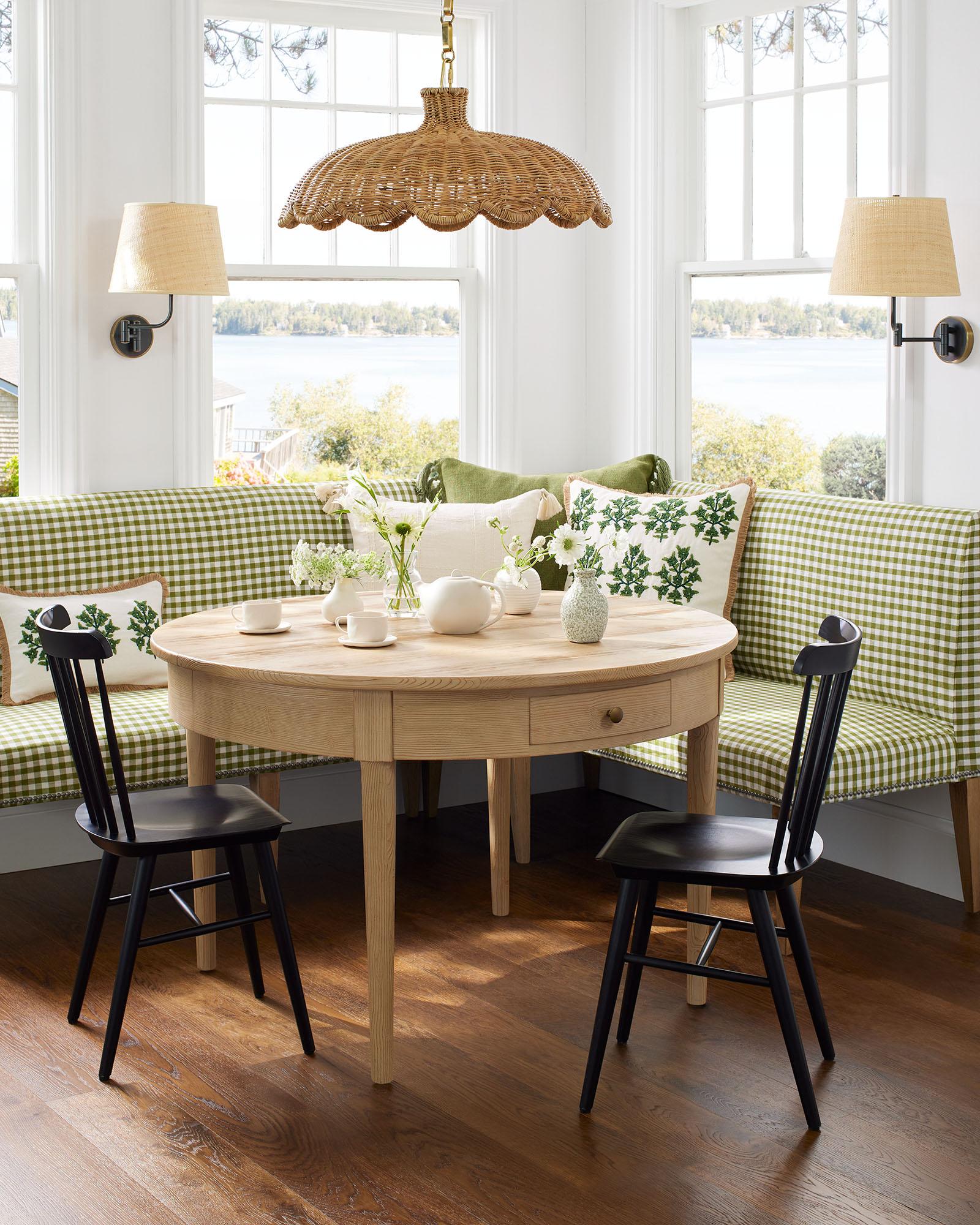 Scallop Rattan Pendant | Serena and Lily