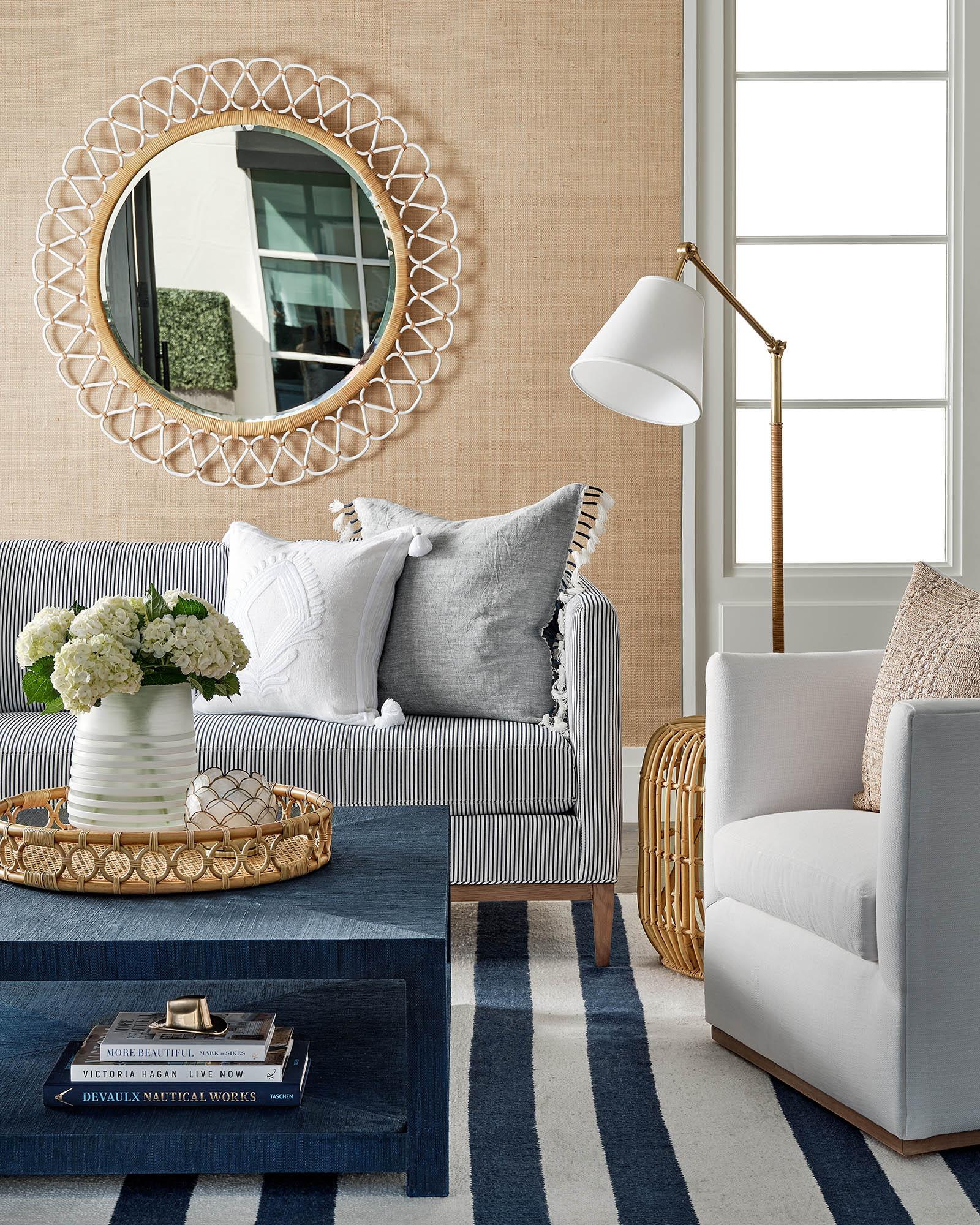 Linen Stripe Rug | Serena and Lily