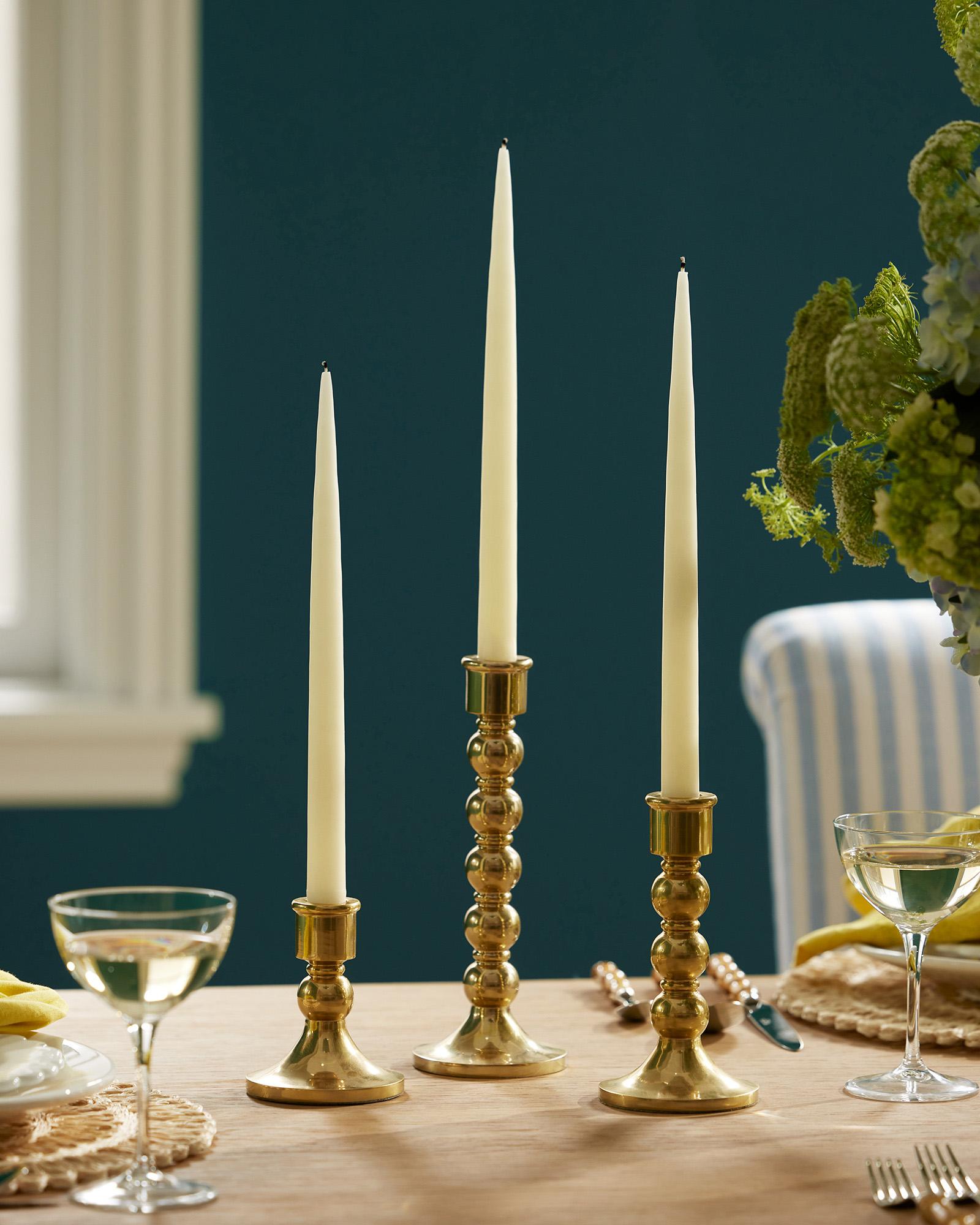 Decor-Brass-Bobbin-Taper-Holders-Tapered-Candles-brand-x1222_CV1