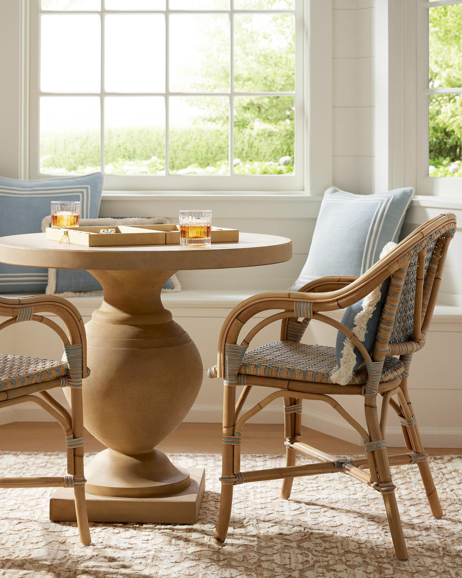 Dining-Room-Natural-Sandstone-Table-Round-Terrace-Riviera-Etoile-Chairs ...