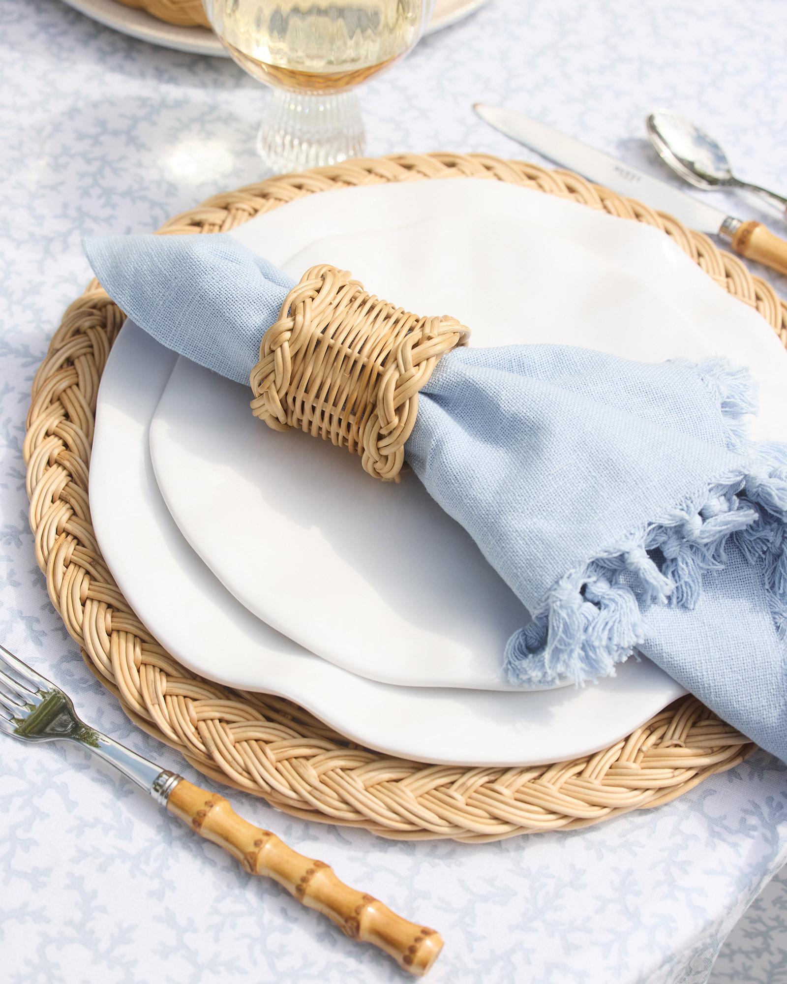 Dining-Tabletop-Blue-Tablecloth-Kimbe-Coral-Fasano-Napkins-brand ...