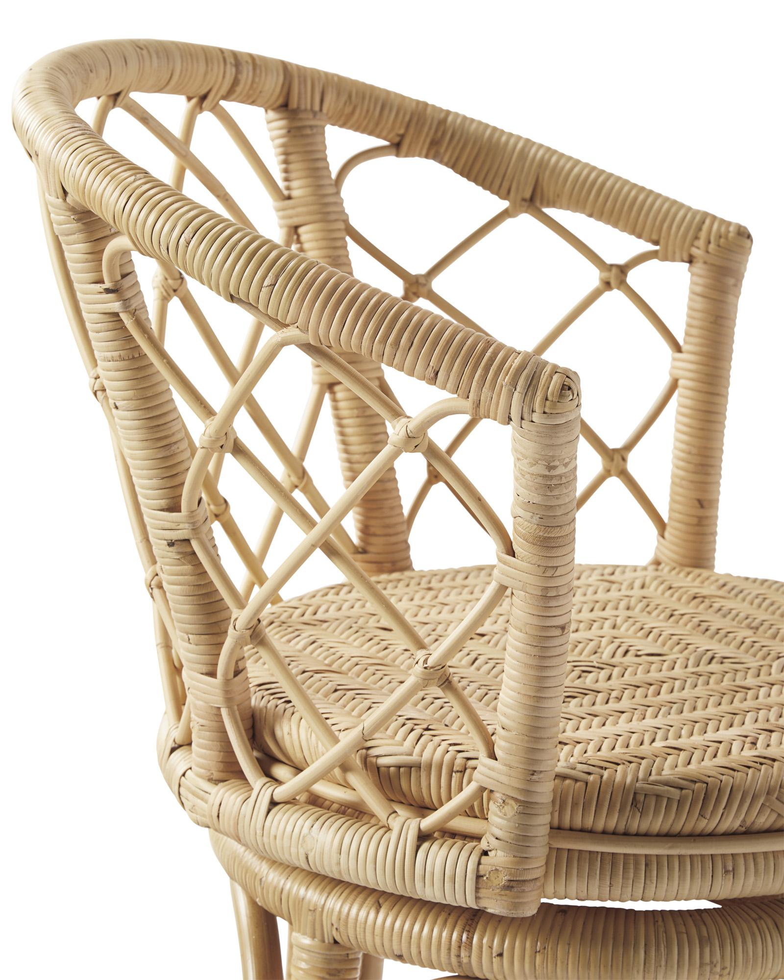Avalon Rattan Swivel Bar & Counter Stool | Serena and Lily