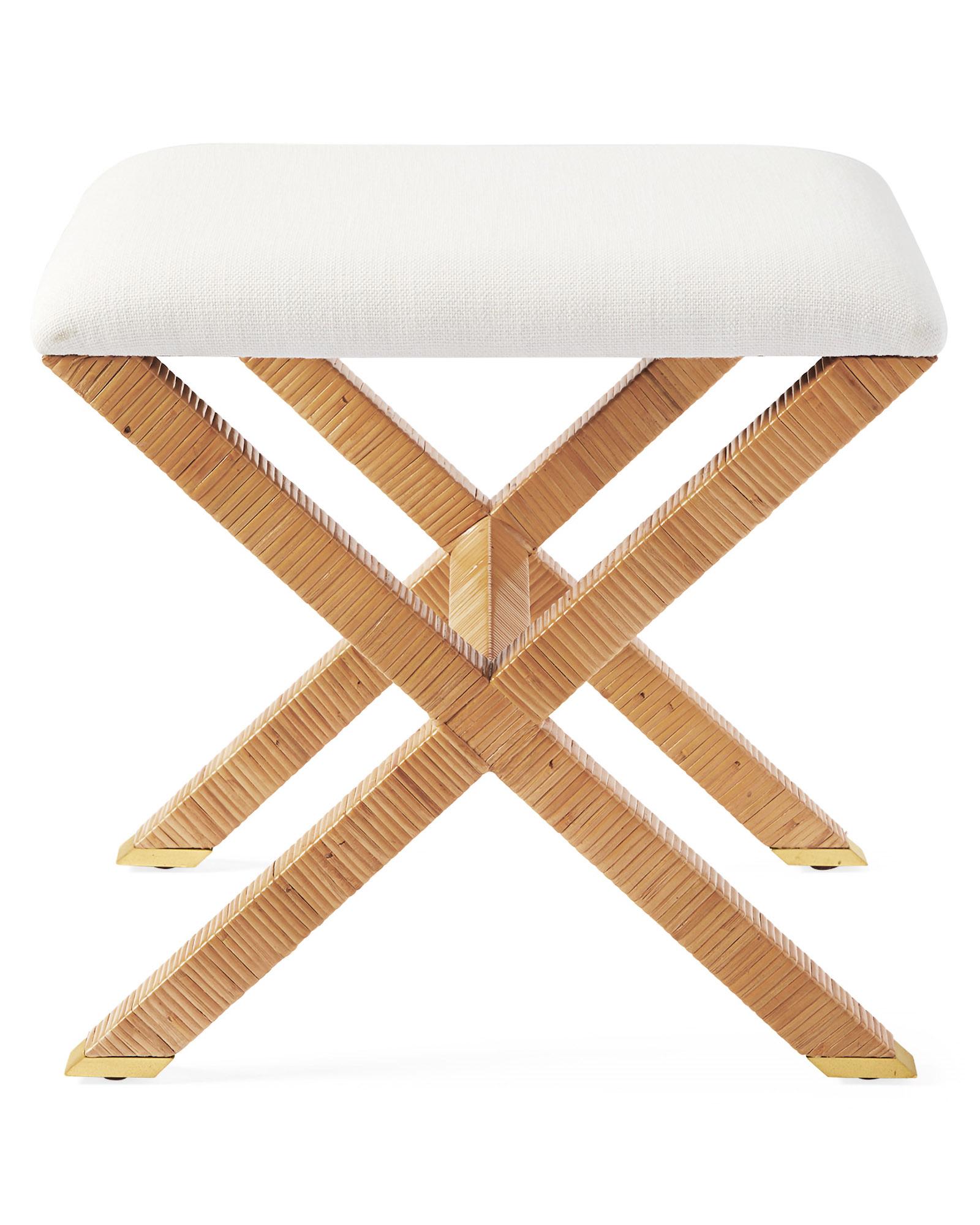 Balboa Rattan X-Base Stool | Serena and Lily