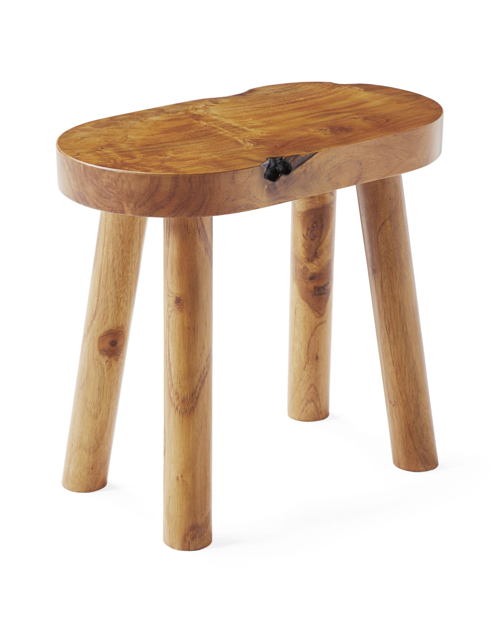 Teak Oval Stool
