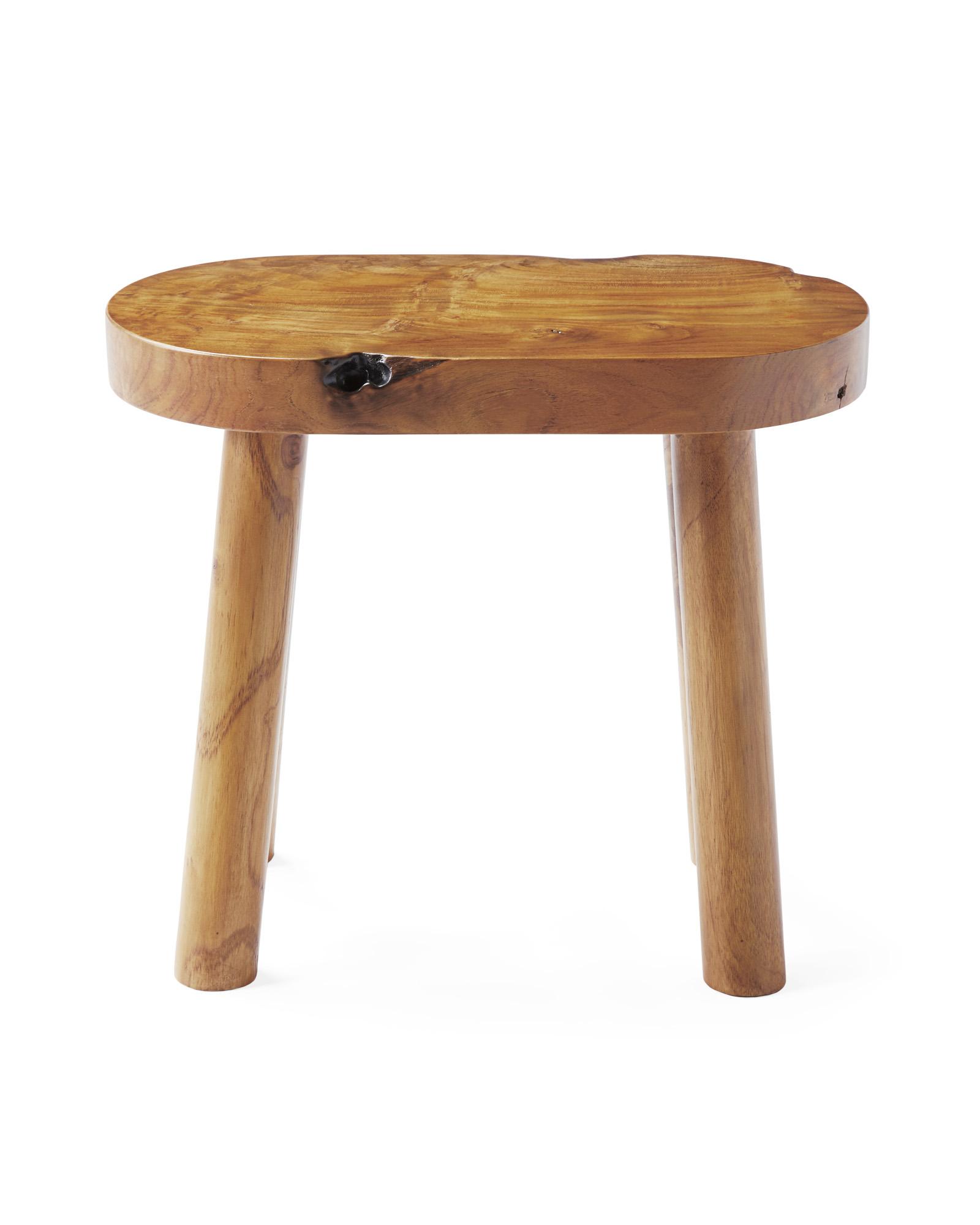 Teak Oval Stool | Serena and Lily