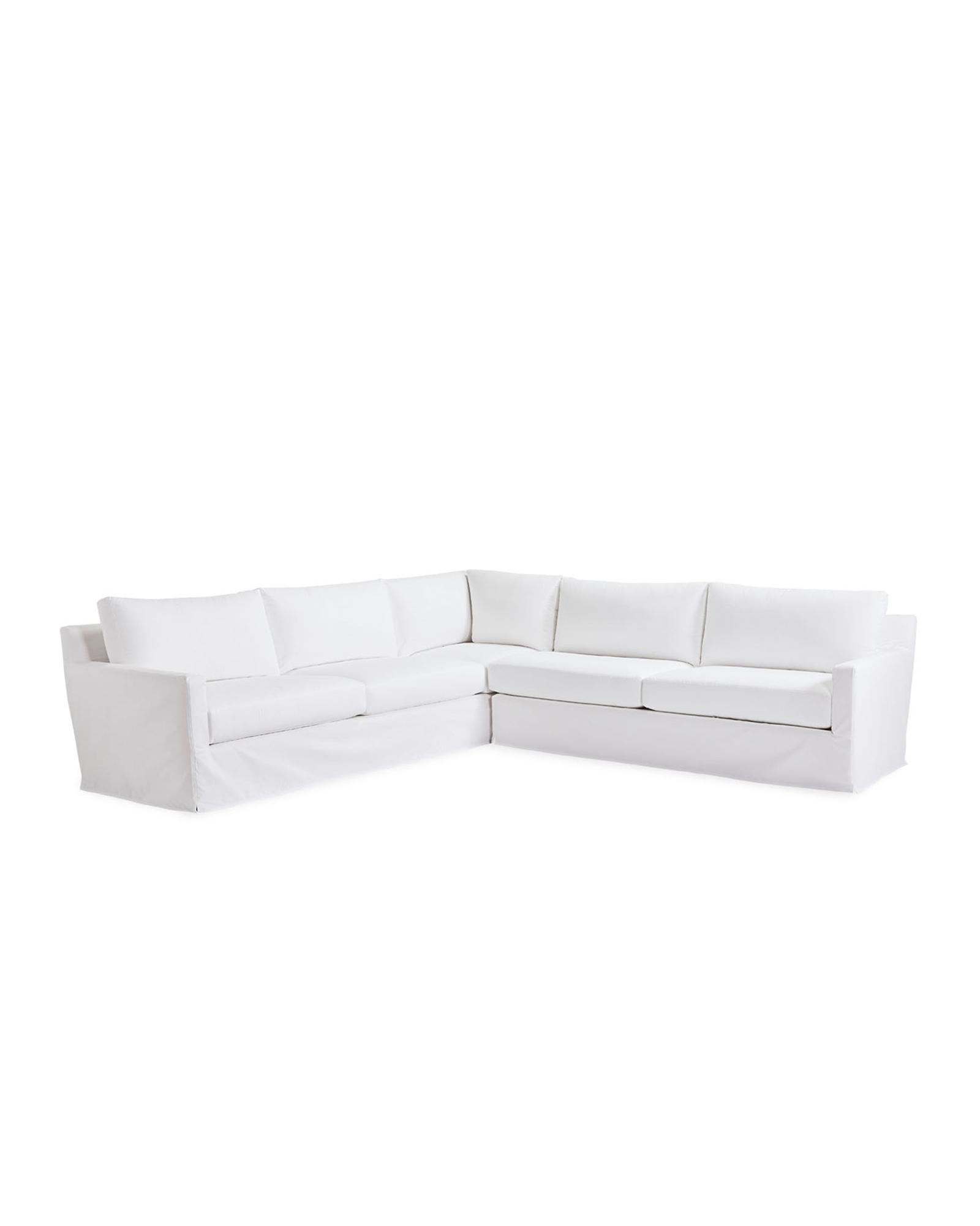 Summit Slipcovered Corner Sectional - Right-Facing