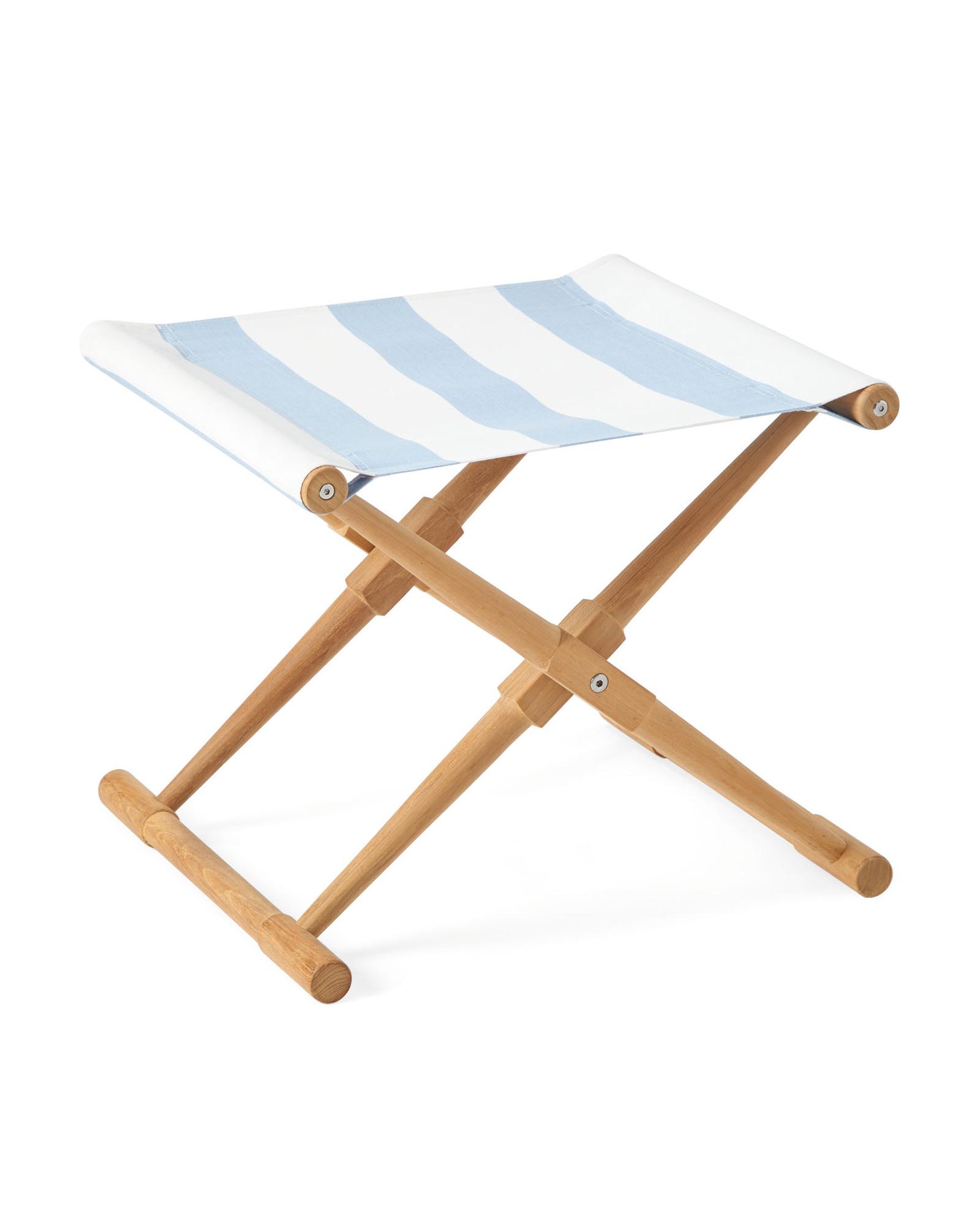 Furn_Teak_Camp_Stool_Perennials_Harbor_Stripe_Coastal_Blue_Angle_MJ ...
