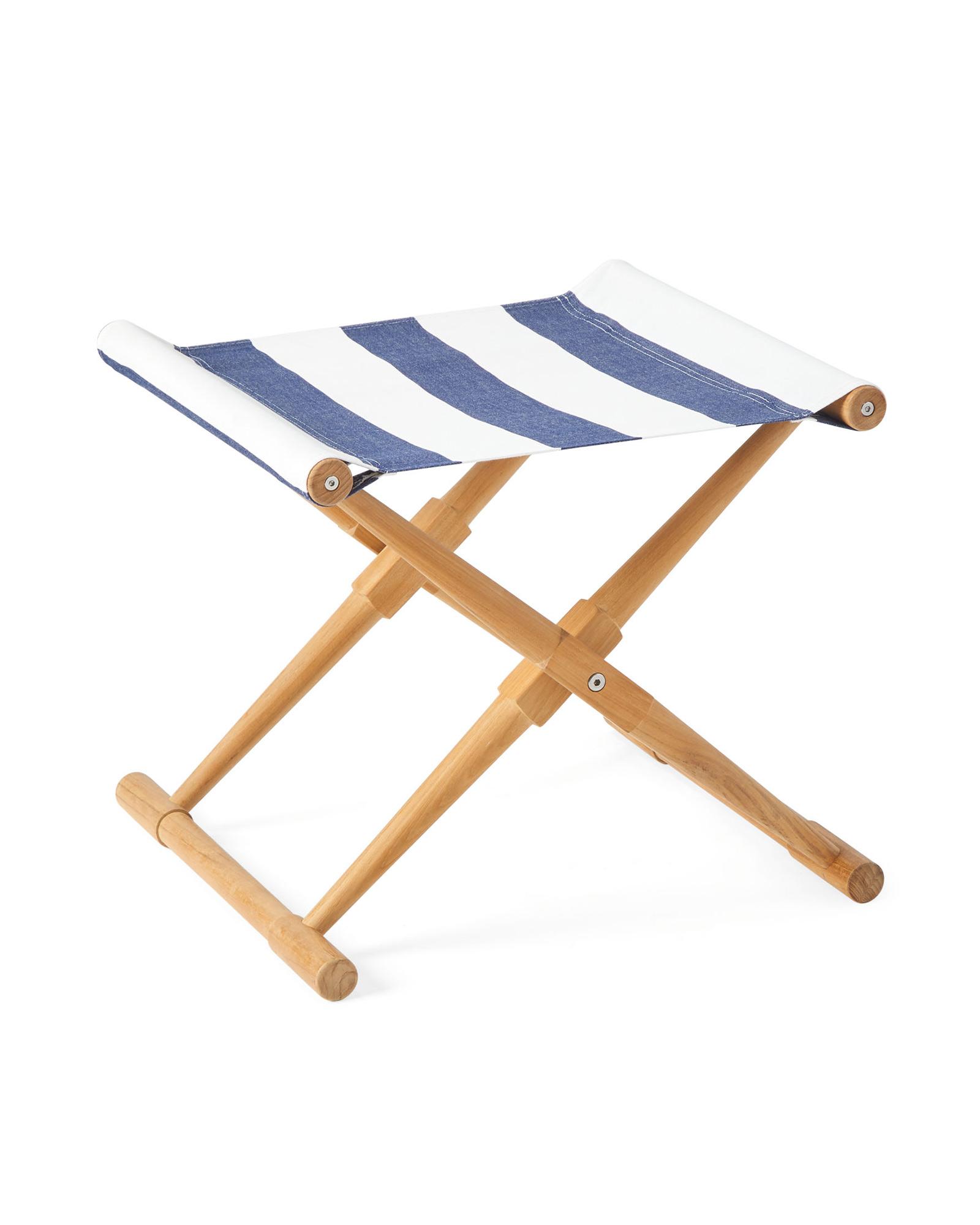 Furn_Teak_Camp_Stool_Perennials_Harbor_Stripe_Navy_Angle_MJ_29068_Crop_SH