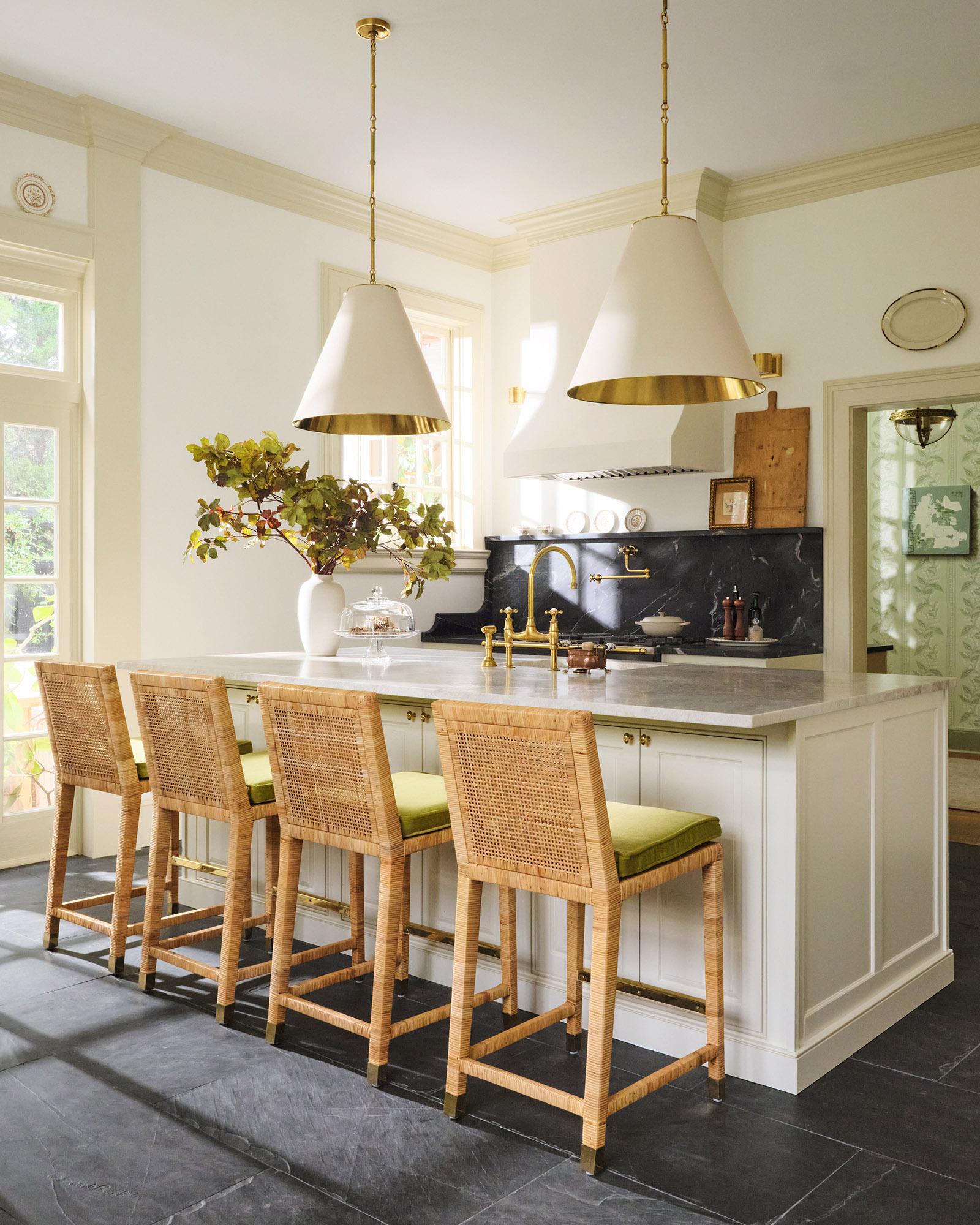 Kitchen-Counter-Stools-Natural-Rattan-Balboa-Green-Velvet-Cushions ...