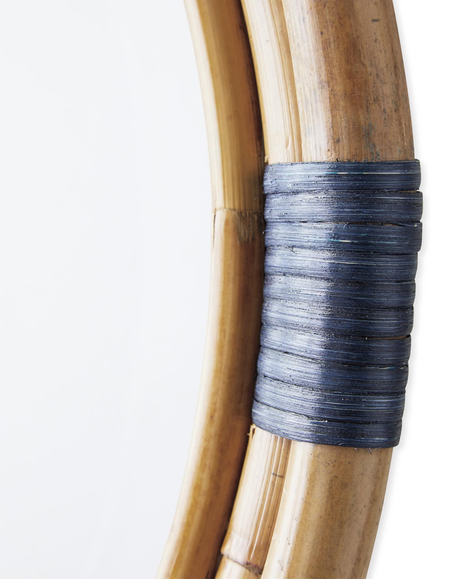 Montara Rattan Mirror - Navy | Serena and Lily