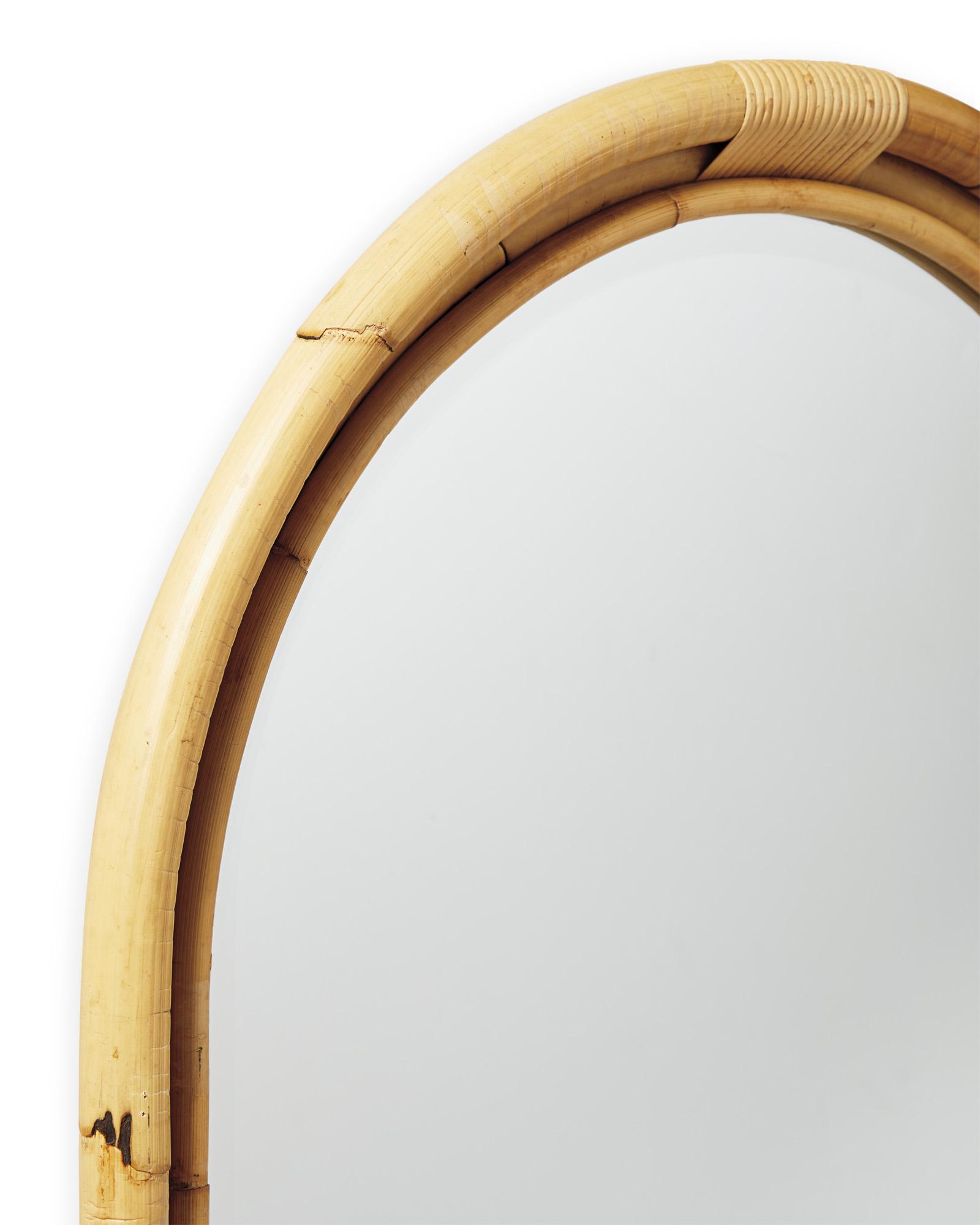 Montara Rattan Floor Mirror | Serena and Lily