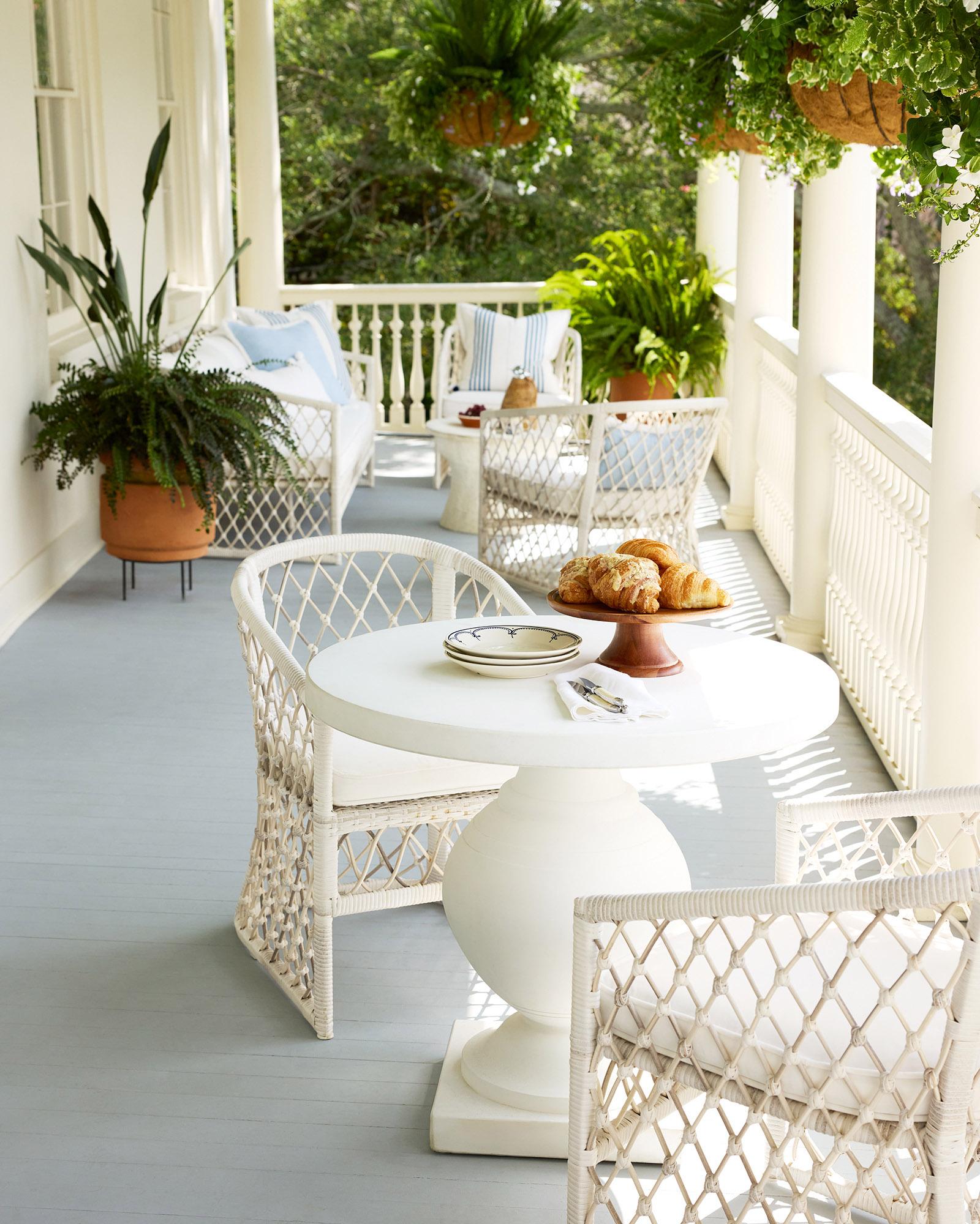 Outdoor-Dining-White-Round-Bistro-Table-Terrace-Capistrano-Chairs-Sofa ...