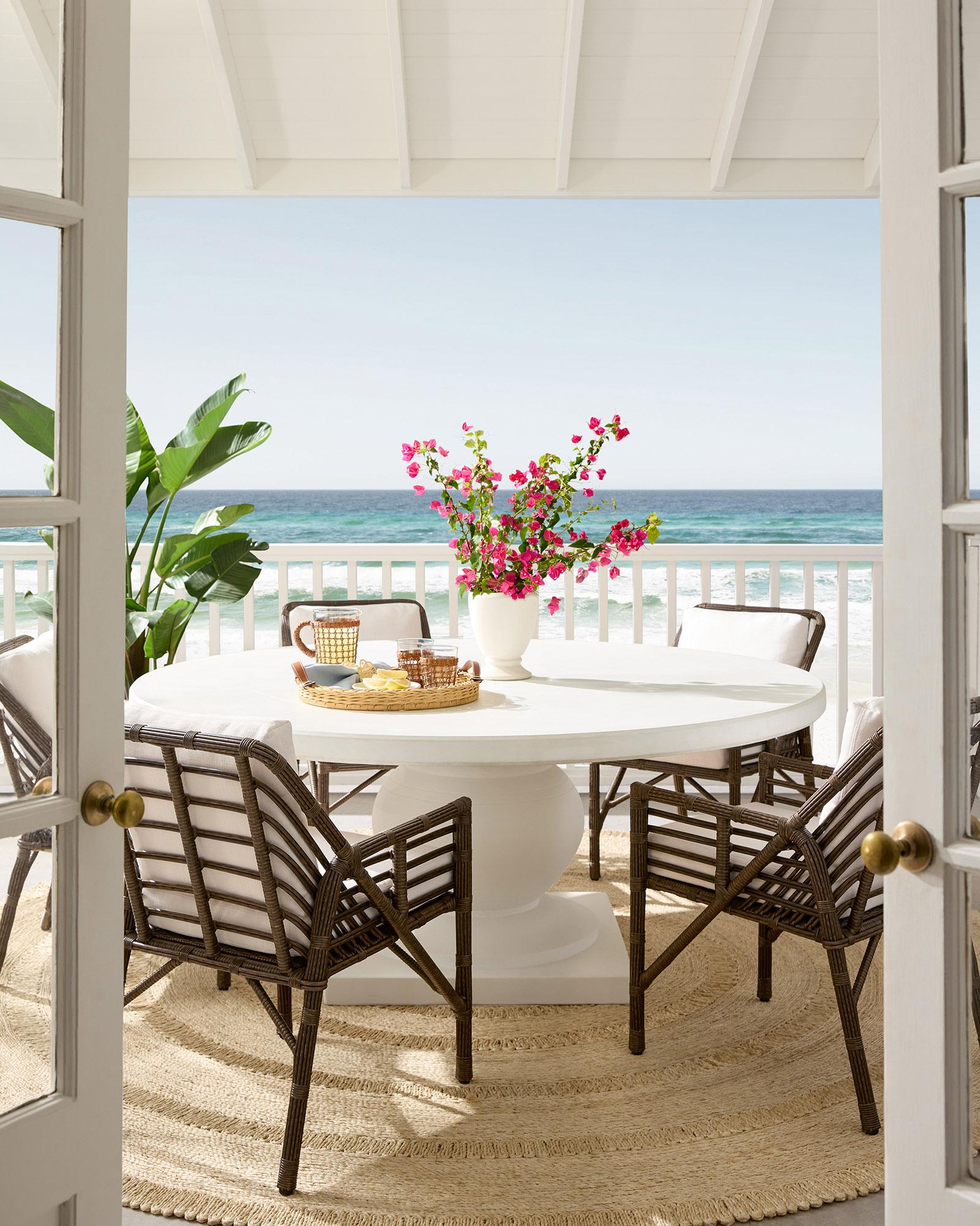 Outdoor-Dining-White-Stone-Round-Table-Terrace-Antigua-Chairs-brand ...