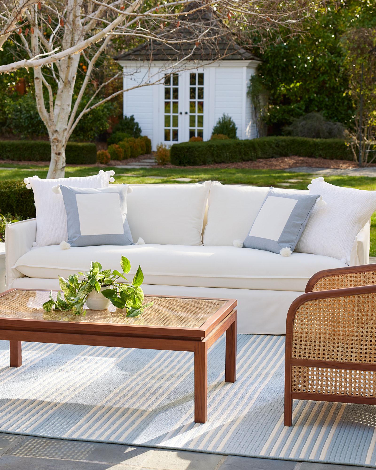Sundial Outdoor Sofa with Bench Seat - Slipcovered | Serena and Lily