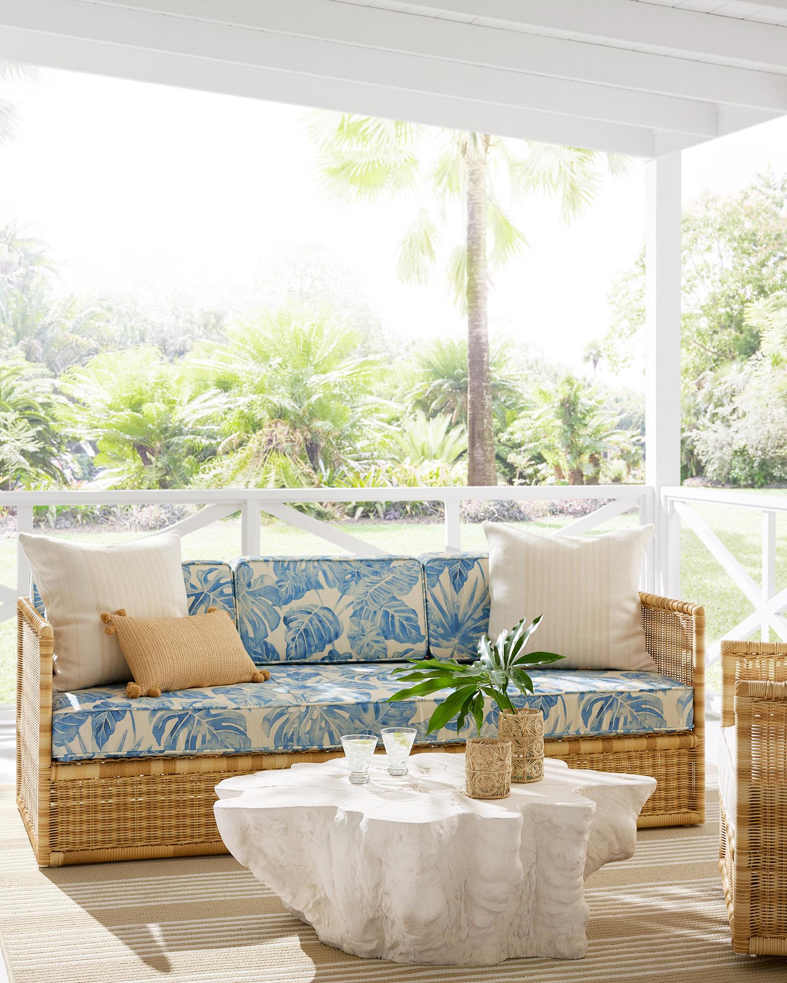 Outdoor-Living-Room-Pacifica-Sofa-Blue-Tropical-Palms-Cushions-brand ...