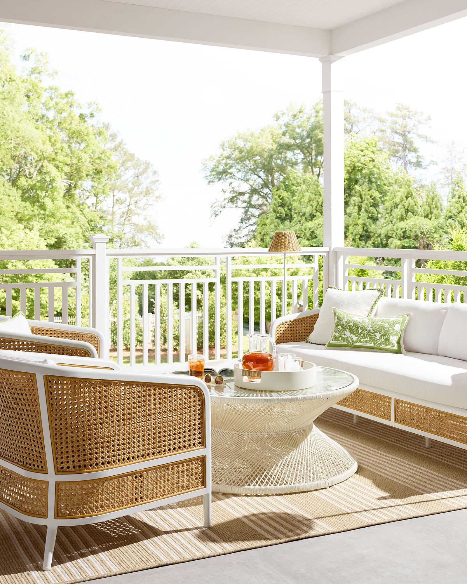 Puglia Sofa & Lounge Chairs with Blithedale Coffee Table Lounge Set