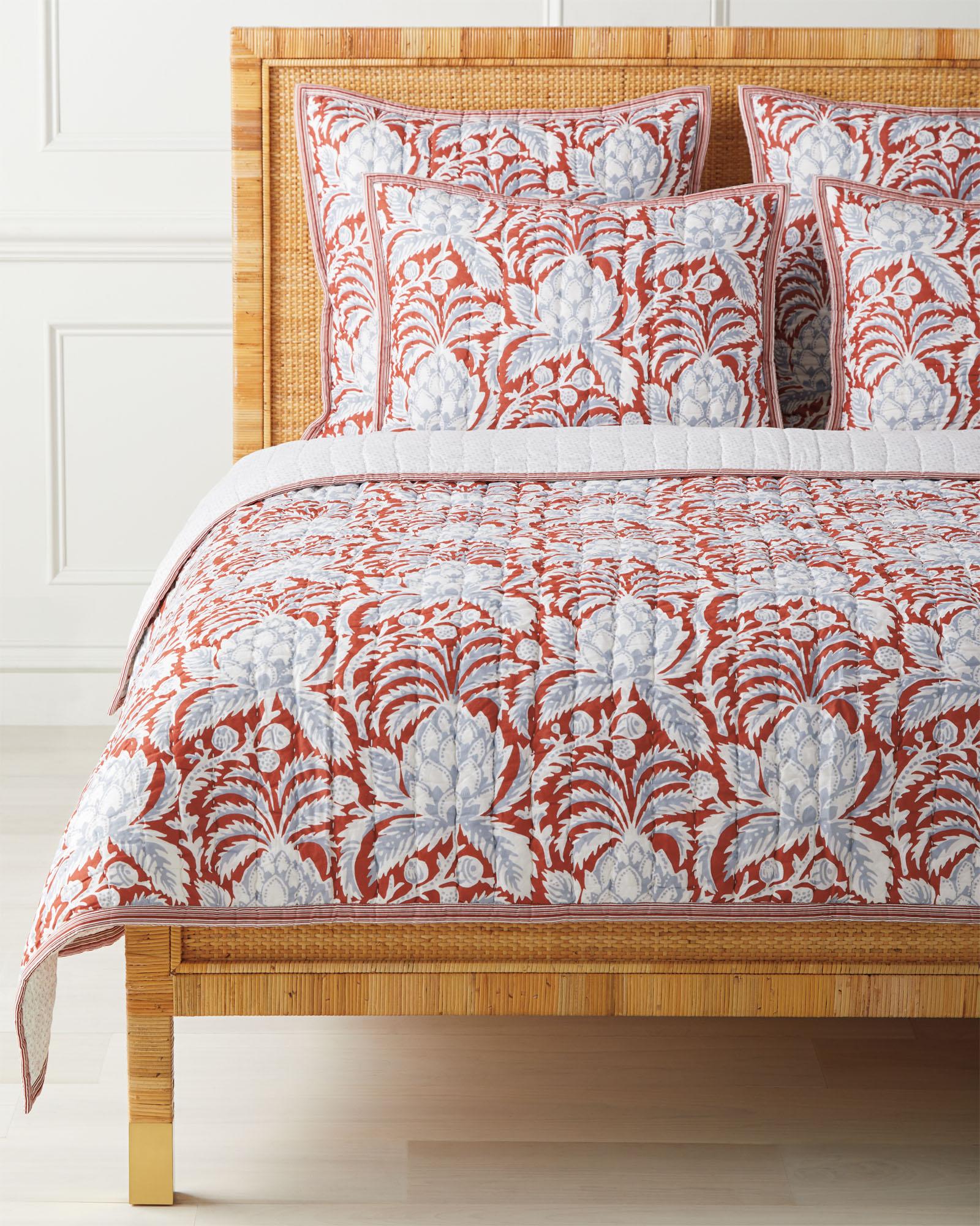 Artichoke Quilt - Redwood/Coastal Blue | Serena and Lily