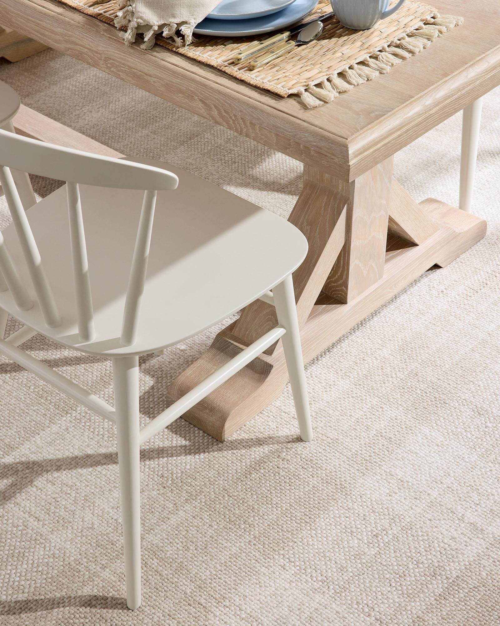 Rug-Neutral-Gingham-Lake-House-White-Washed-Oak-Dining-Table-brand ...
