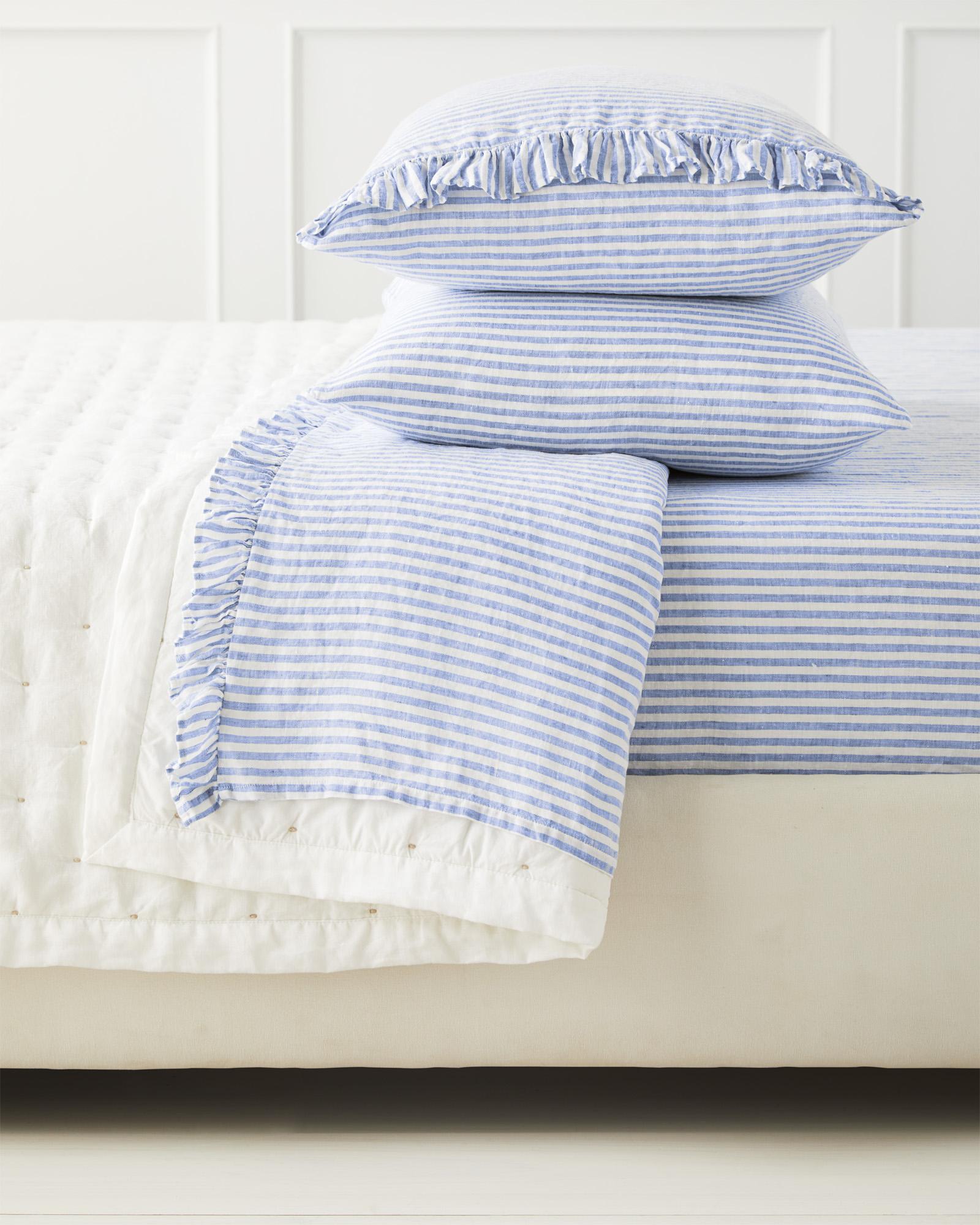 Nantucket Stripe Linen Sheet Set | Serena and Lily