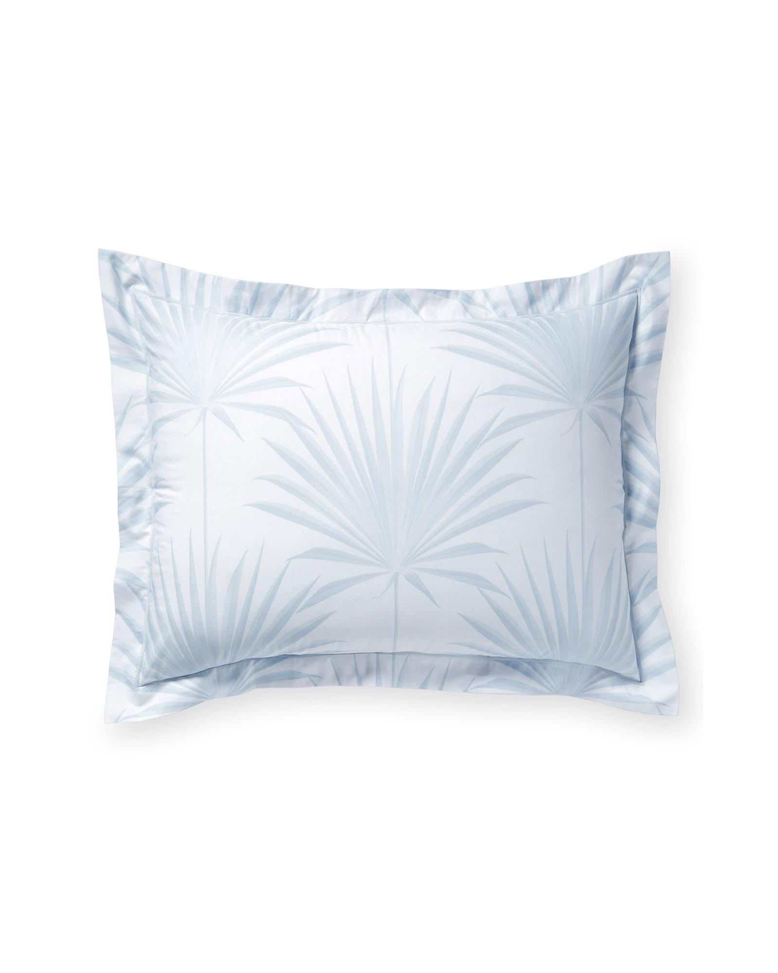 Island Palm Percale Sham | Serena and Lily