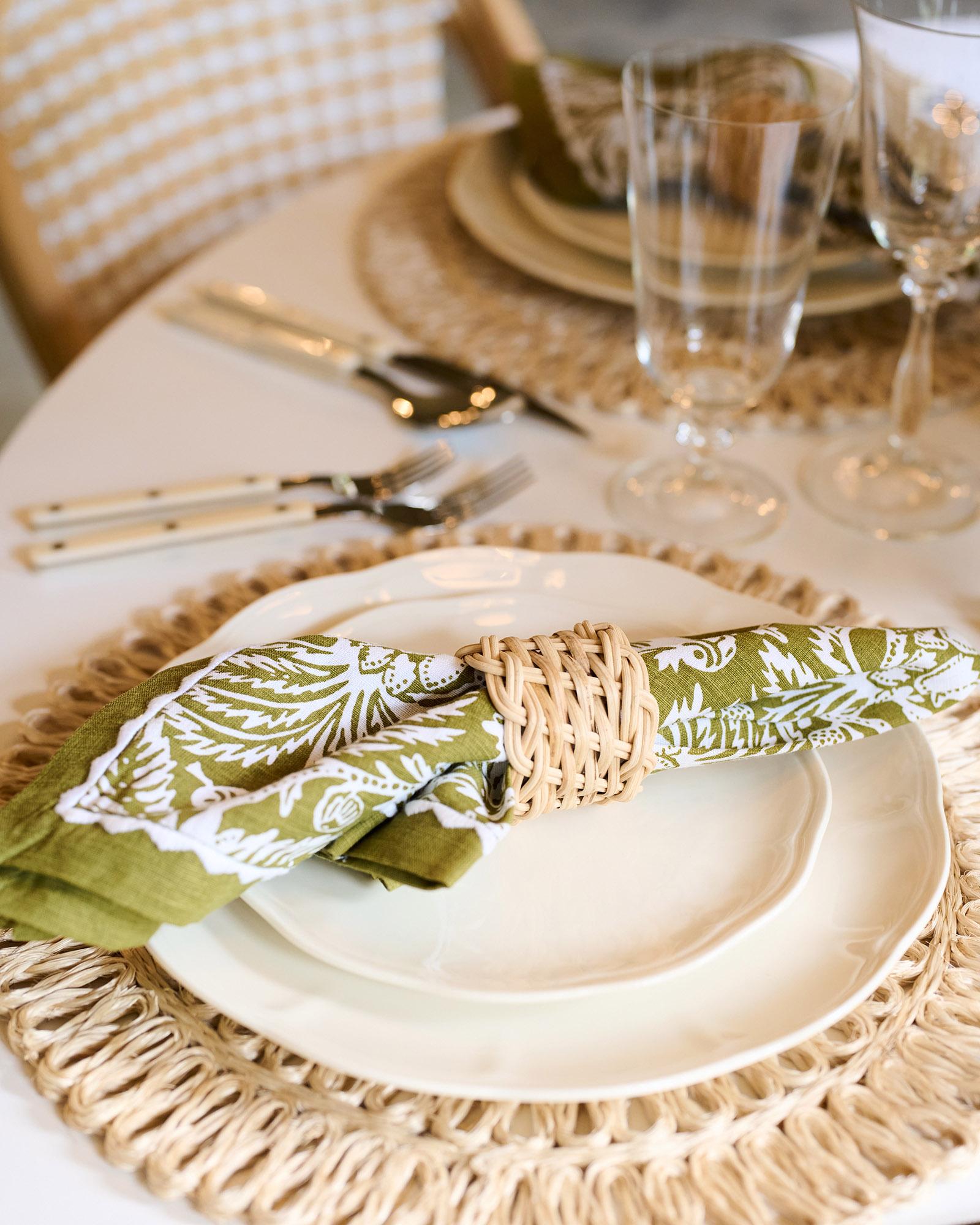 Tabletop-Natural-Placemat-Minorca-Green-Sicily-Napkin-Wicker-Rings ...