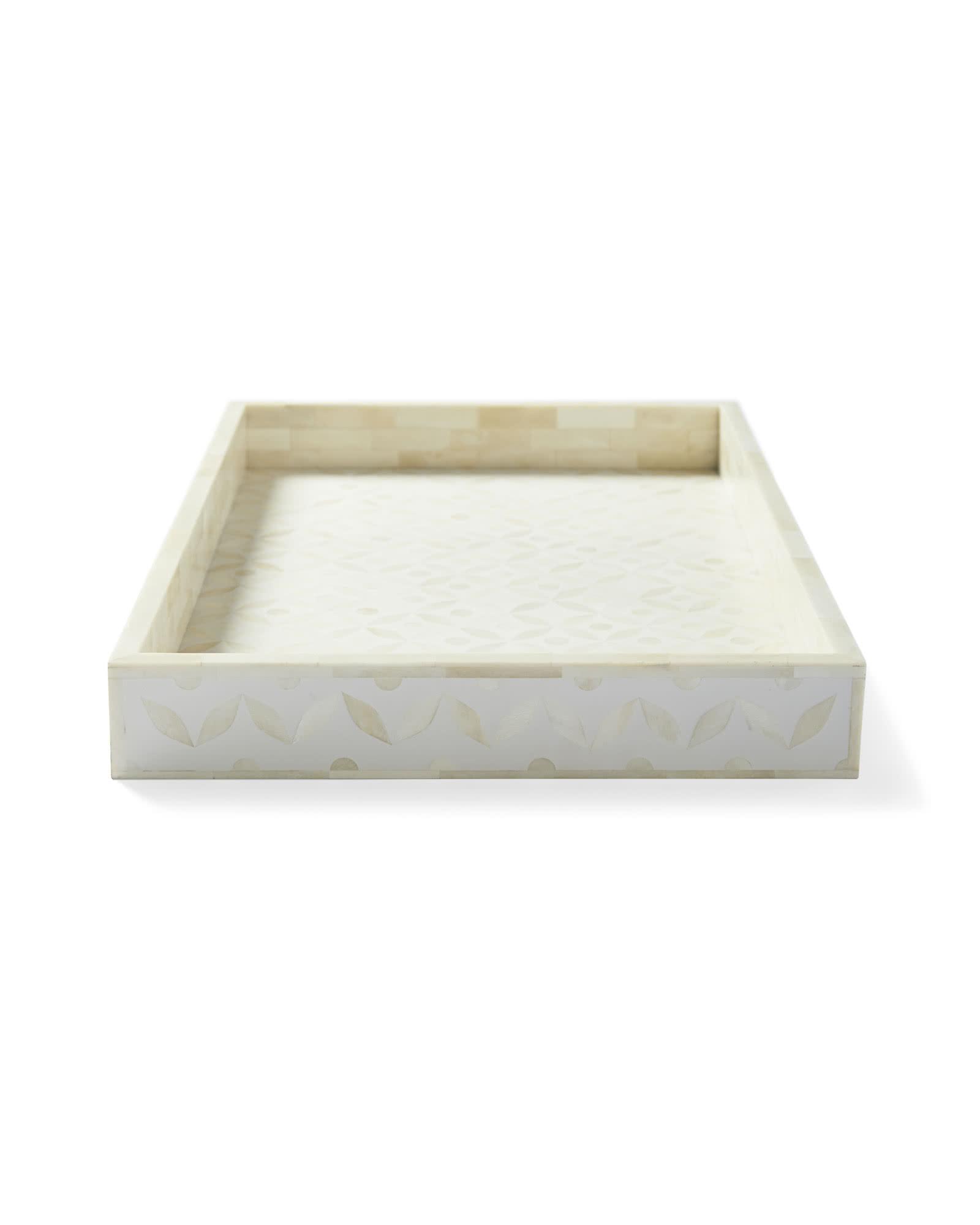 Portland Bone Inlay Tray - Natural | Serena and Lily