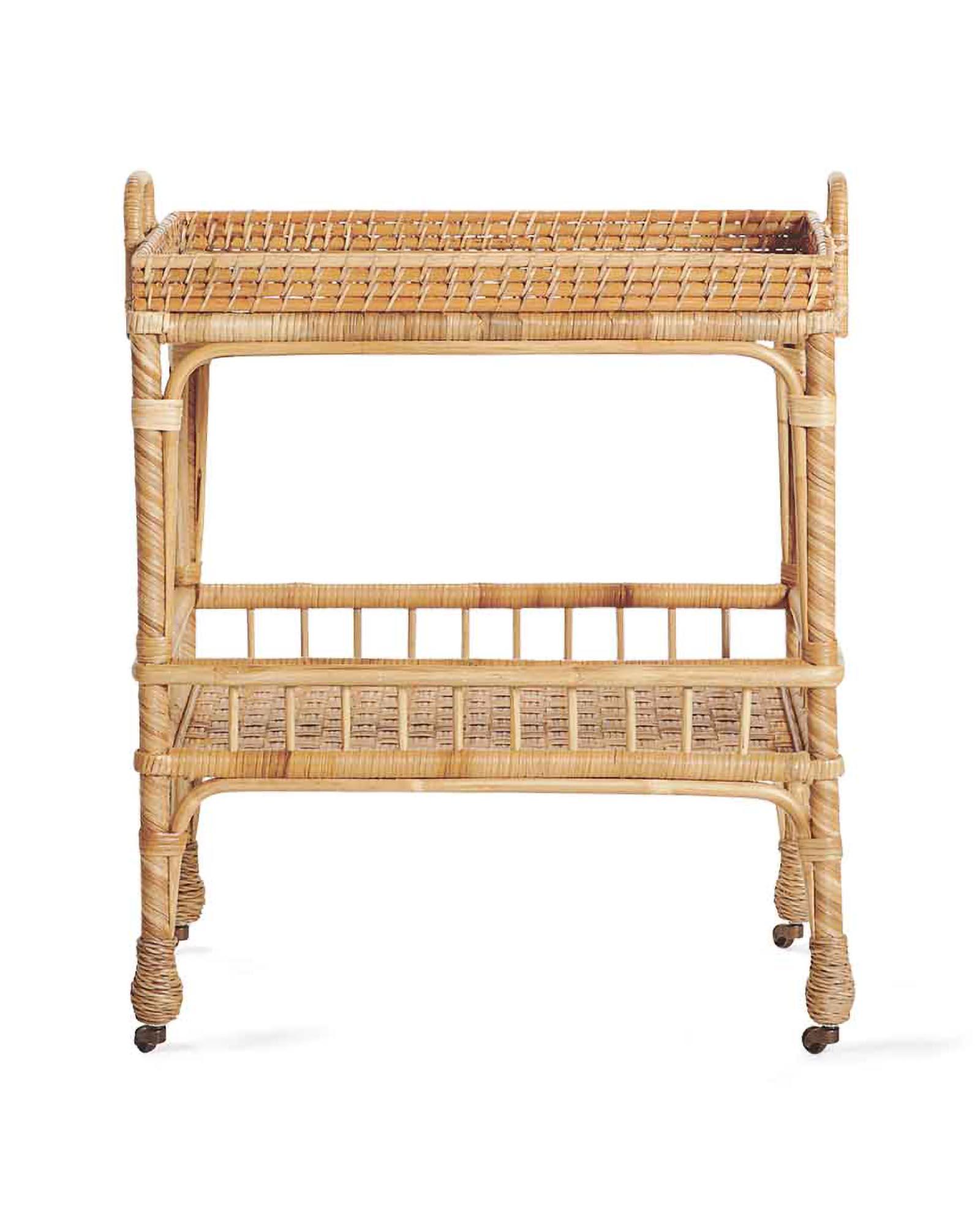 South Seas Rattan Side Cart