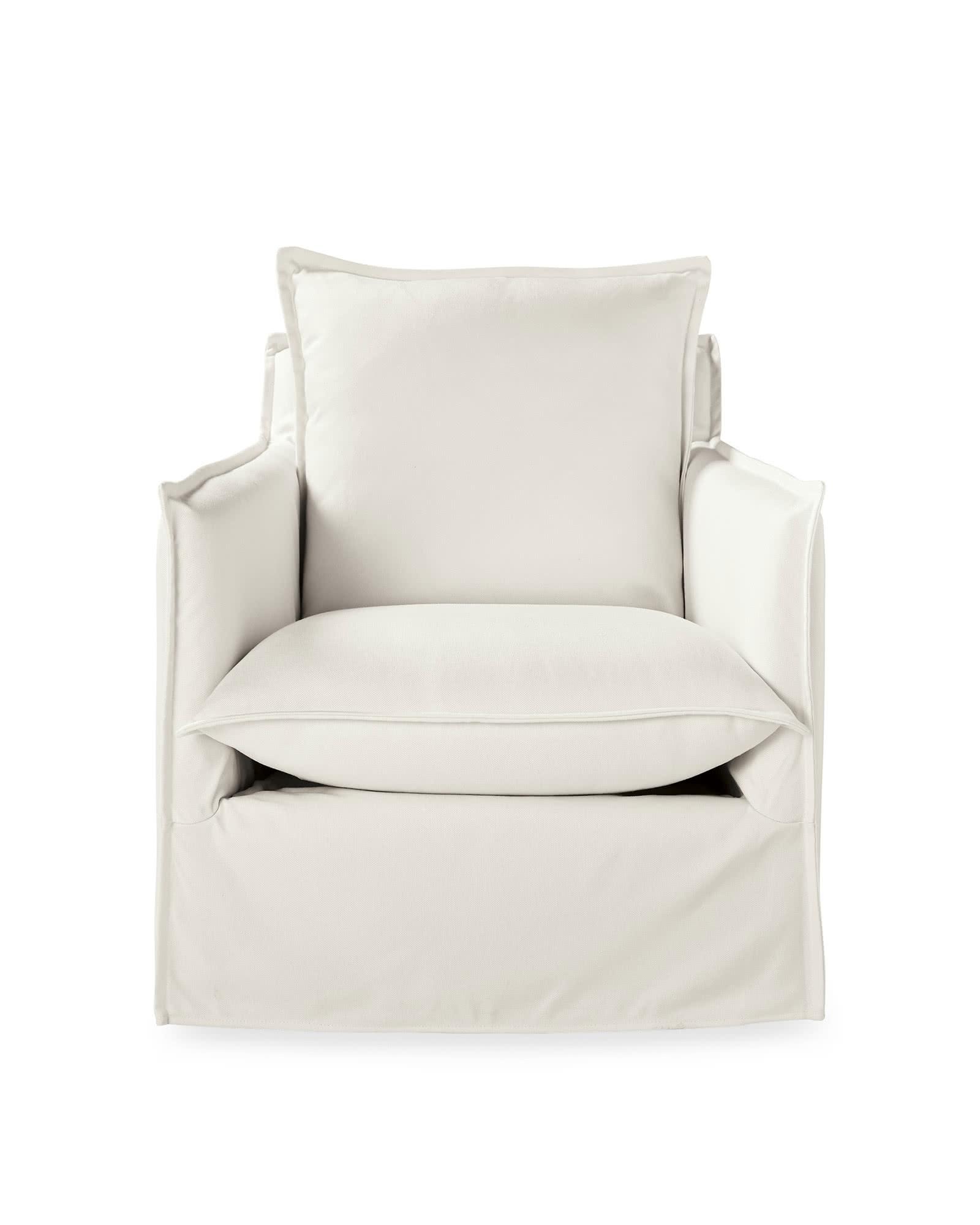 Sundial Outdoor Swivel Chair - Slipcovered | Serena and Lily