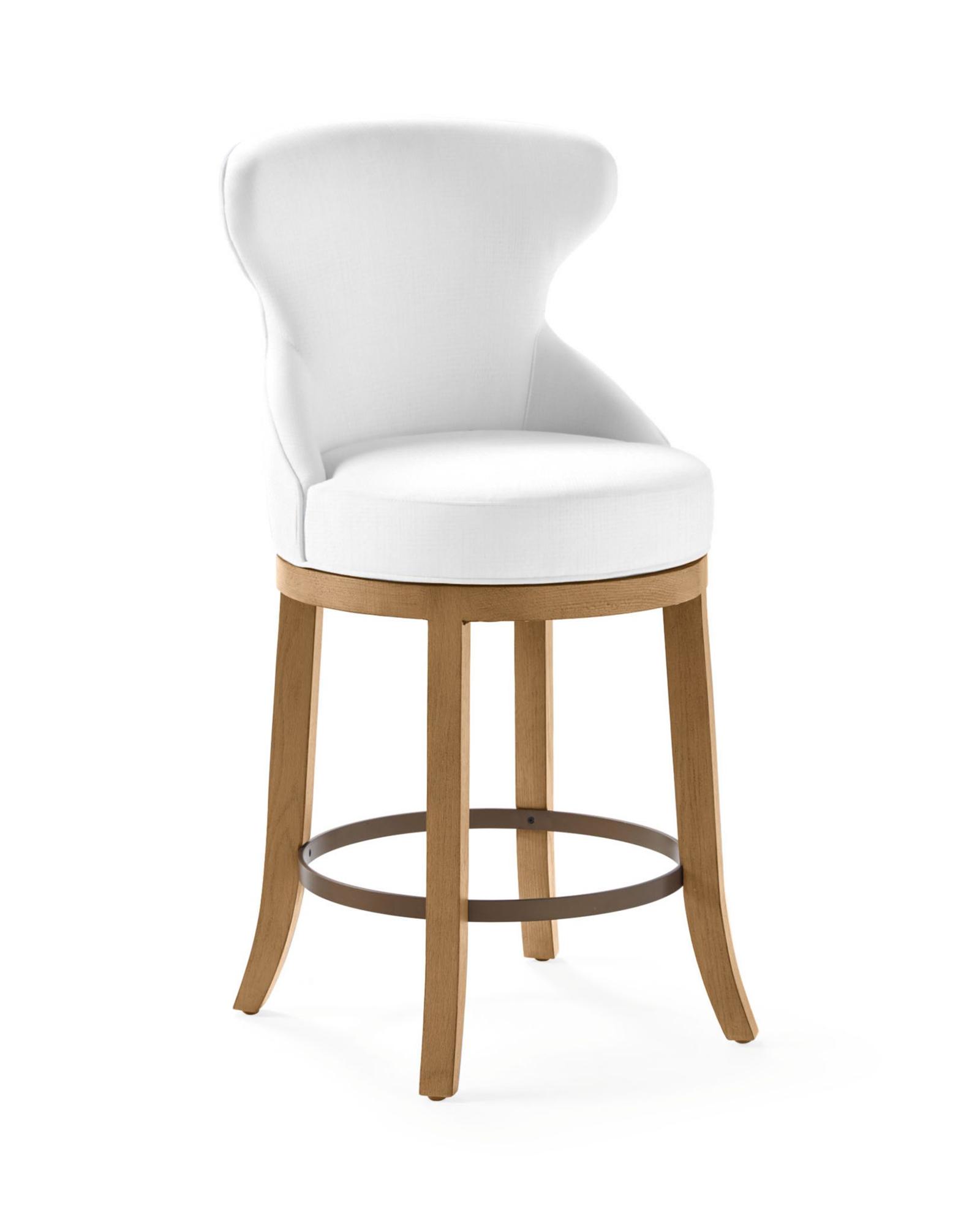 Grace Swivel Counter Stool-White-image