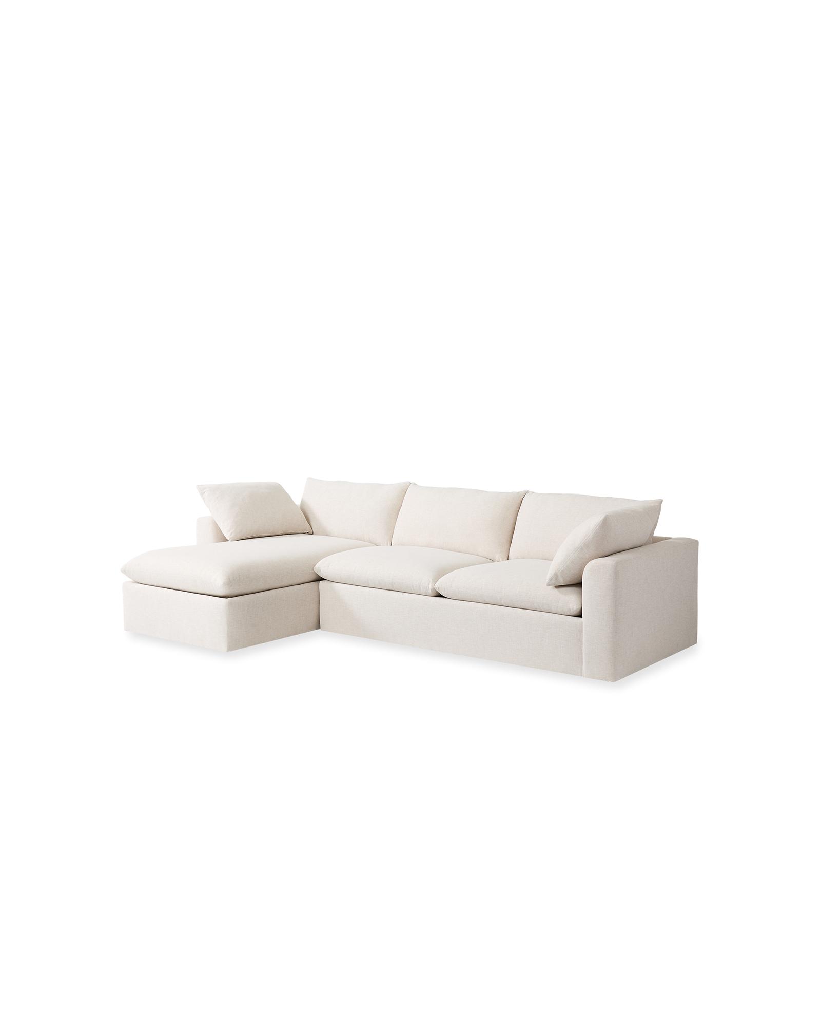 Haven Comfort Arm Chaise Sectional with Storage - Left-Facing