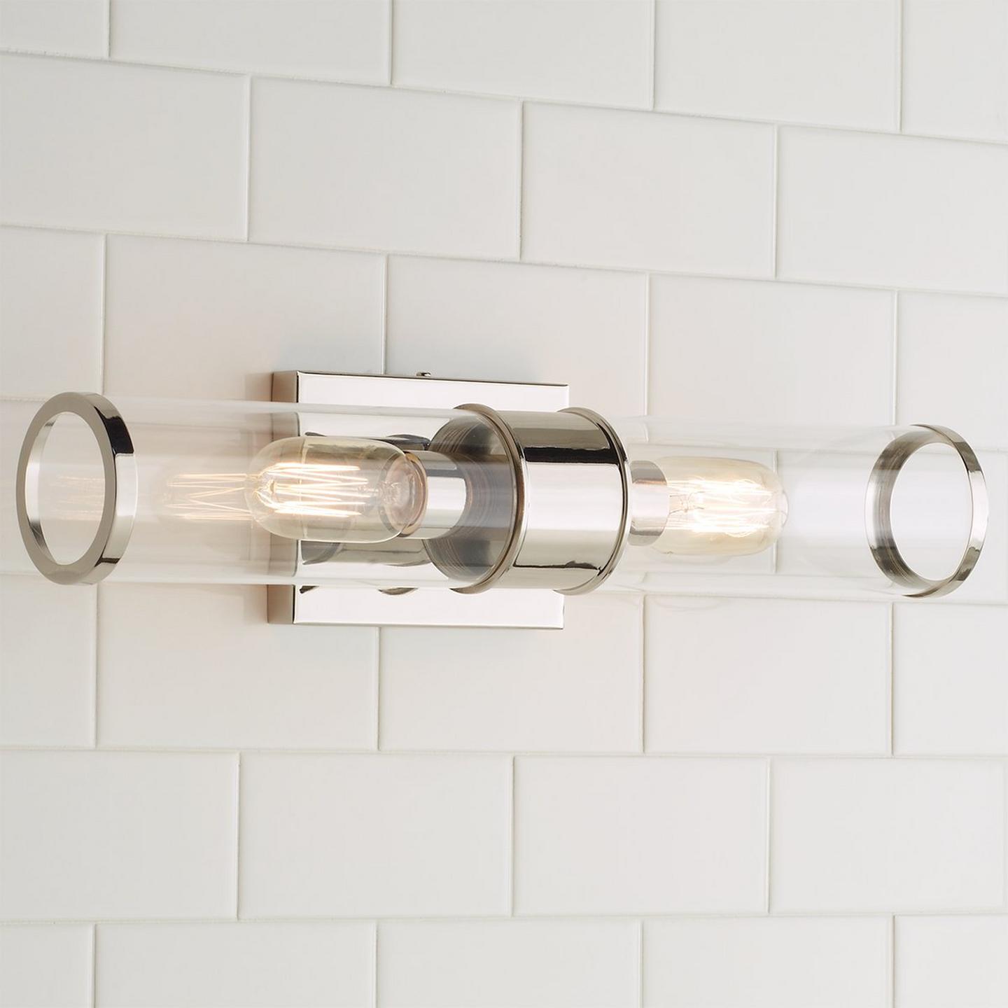 Simple Glass Cylinder Sconce - 2 Light | Shades of Light