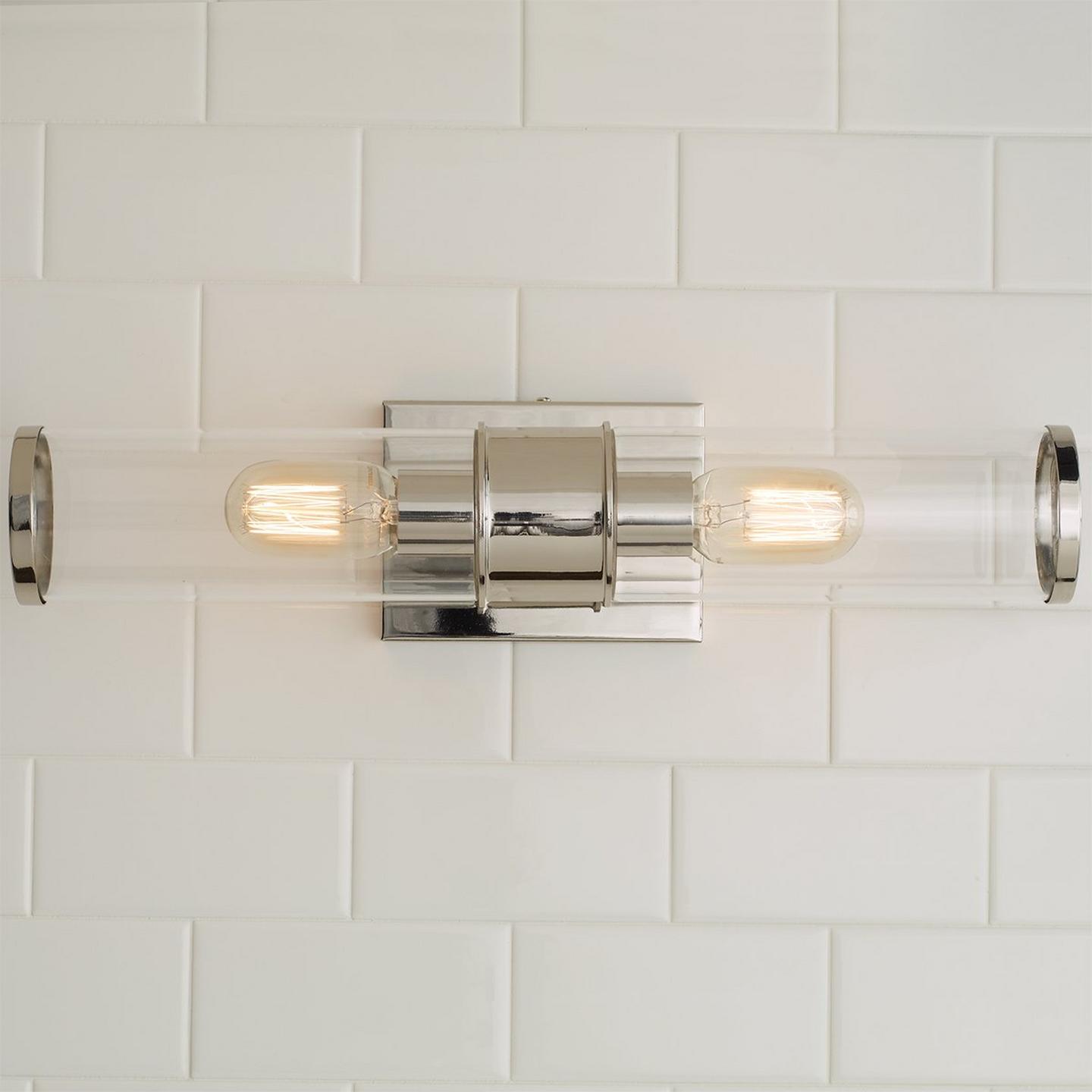 Simple Glass Cylinder Sconce - 2 Light | Shades of Light