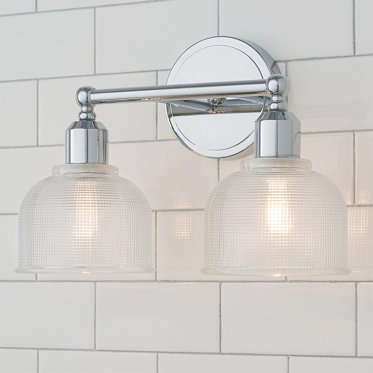 Prismatic Glass Vanity Light - 2 Light | Shades of Light