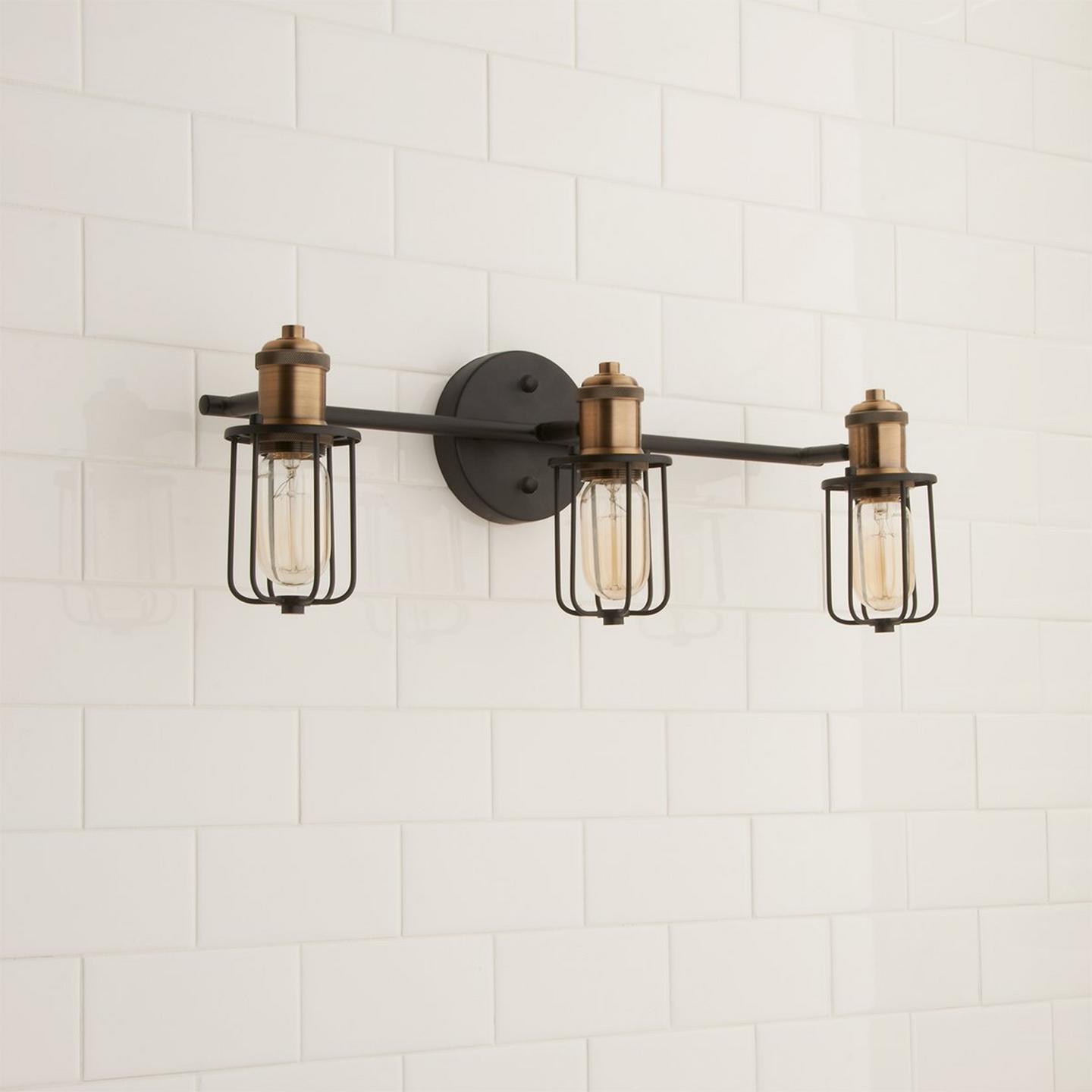 Warehouse Cage Vanity Light - 3 Light | Shades of Light