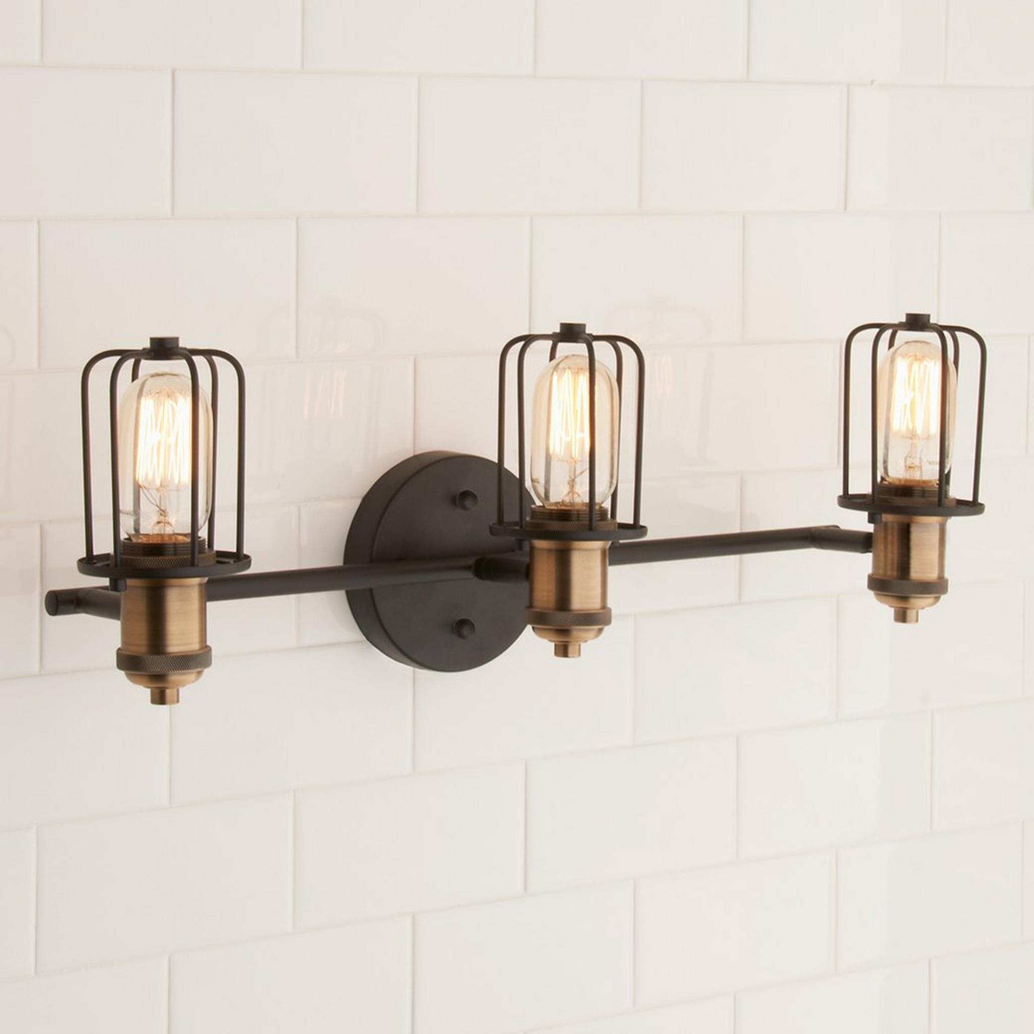 Warehouse Cage Vanity Light - 3 Light | Shades of Light